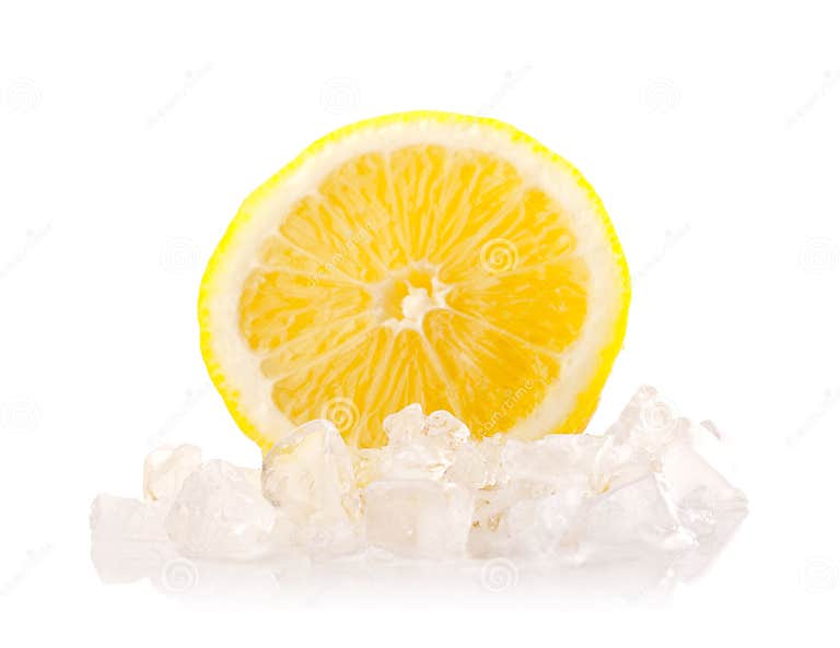 Lemon with ice stock photo. Image of lemon, drops, tropical - 7200394