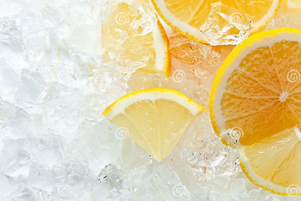 Lemon with ice stock image. Image of ingredient, background - 39804555