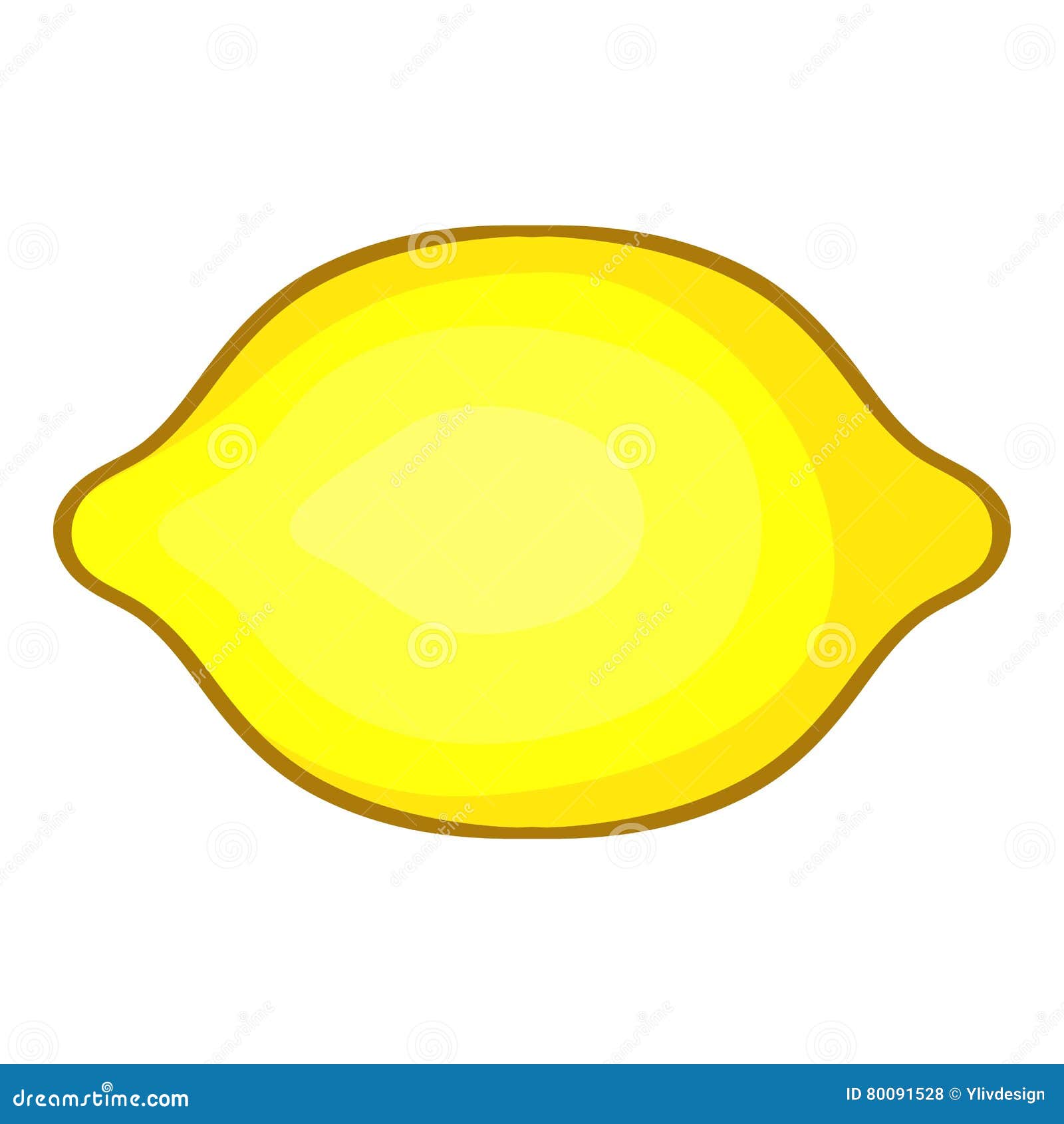 Lemon icon, cartoon style stock vector. Illustration of healthy - 80091528
