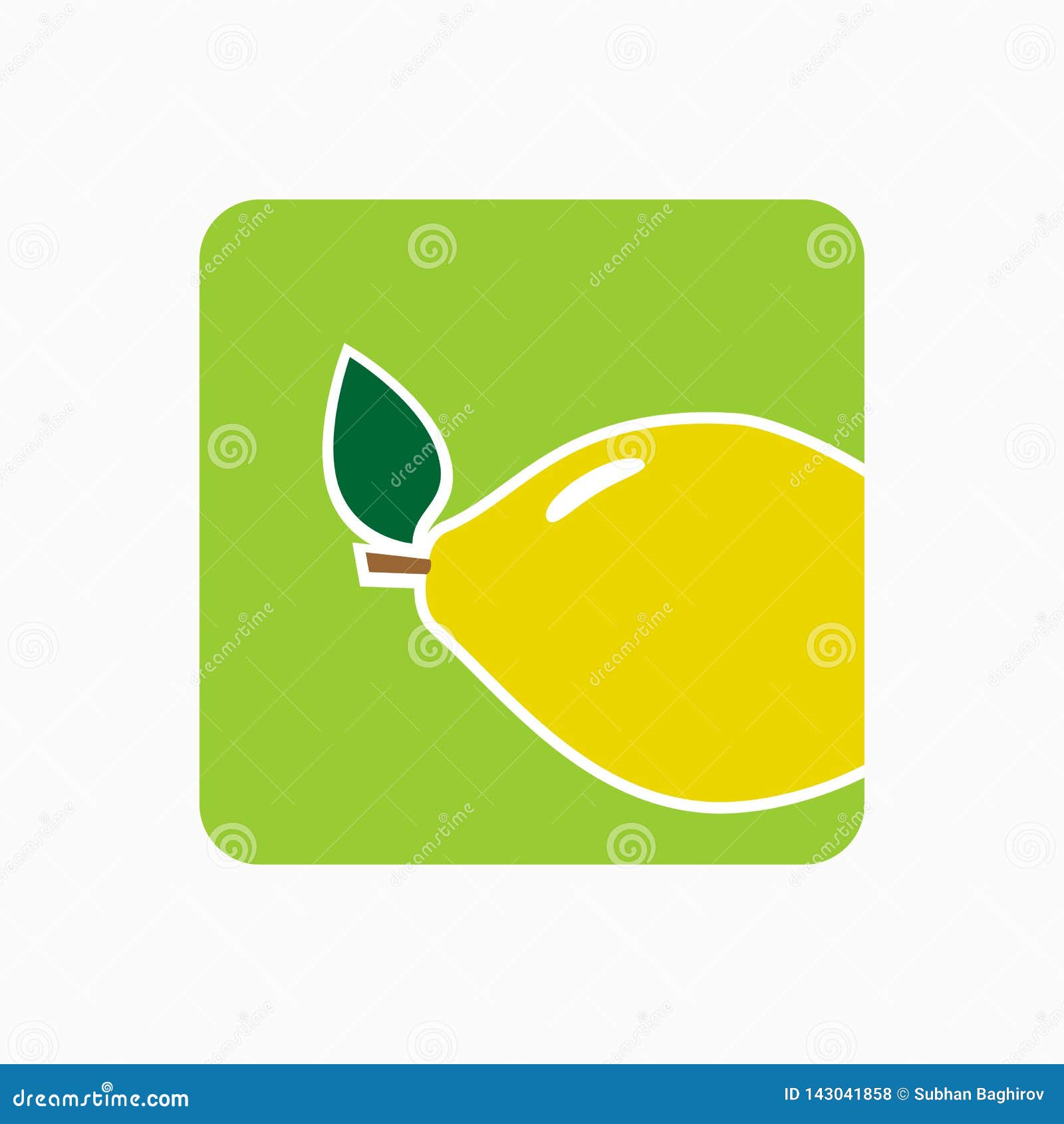 Lemon Icon Simple Flat Vector Illustration. Fresh Lemon Sign Stock ...