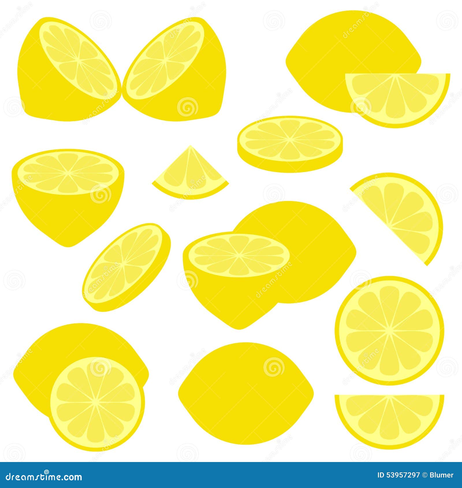 Lemon icons stock vector. Illustration of nature, organic - 53957297