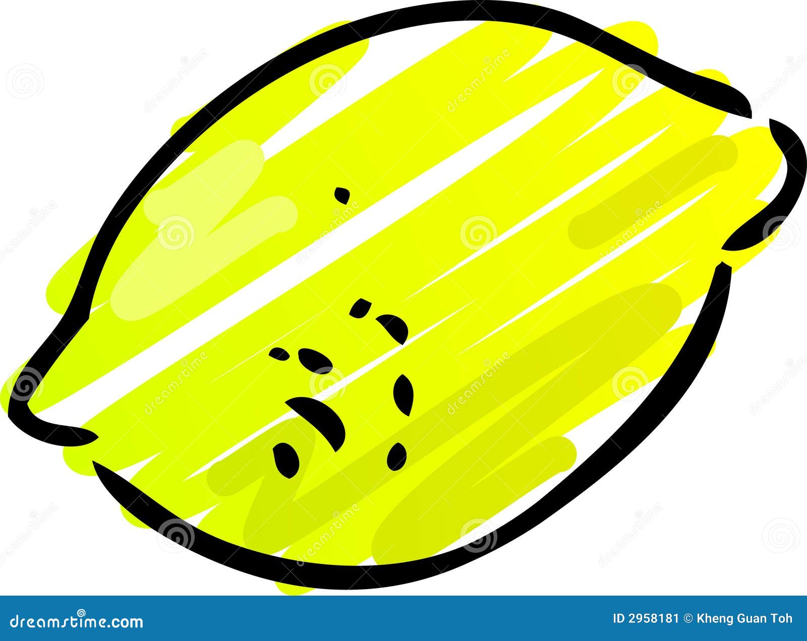 Lemon illustration stock vector. Illustration of hand - 2958181