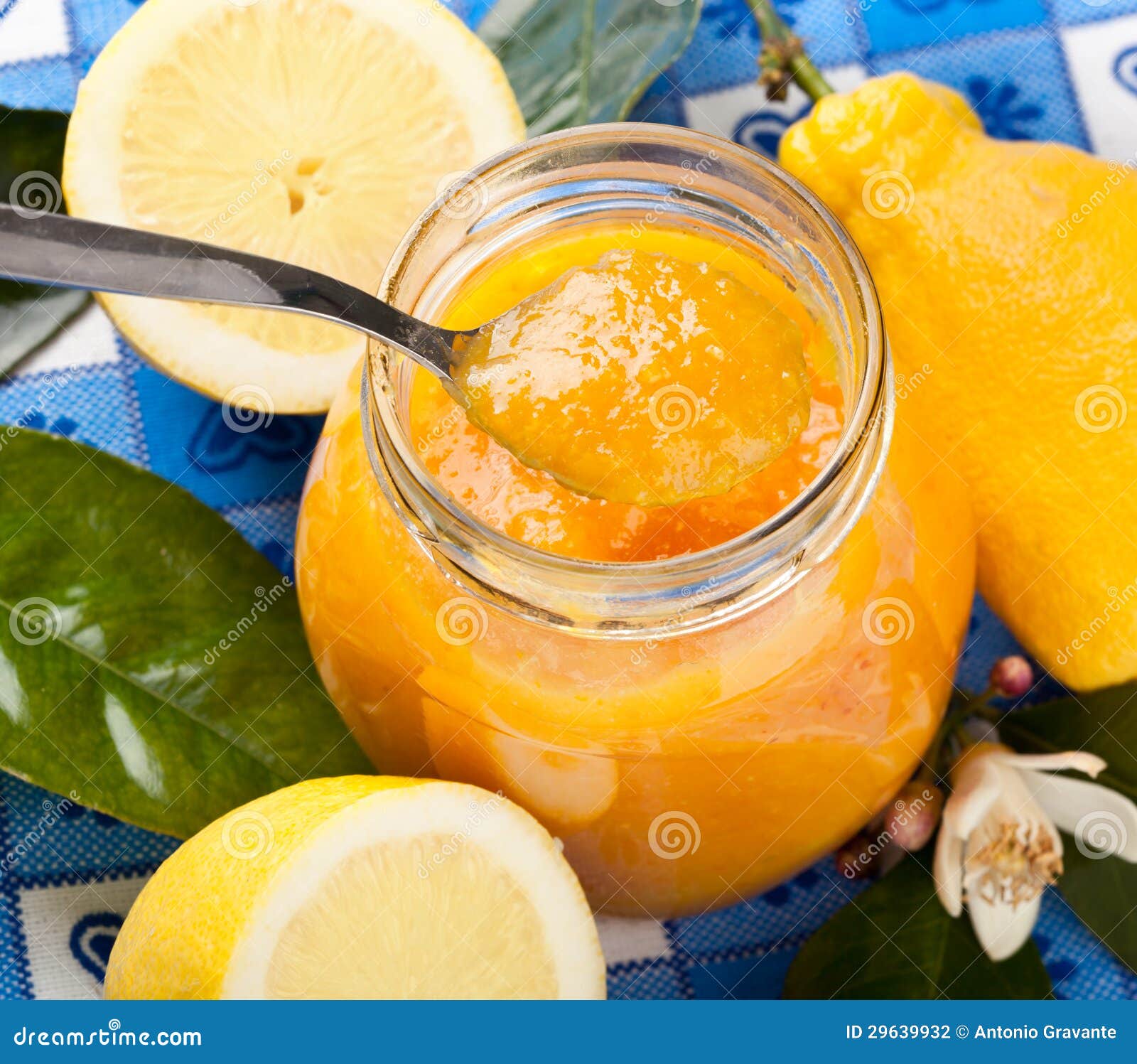 Lemon jam stock photo. Image of container, dessert, piece - 29639932