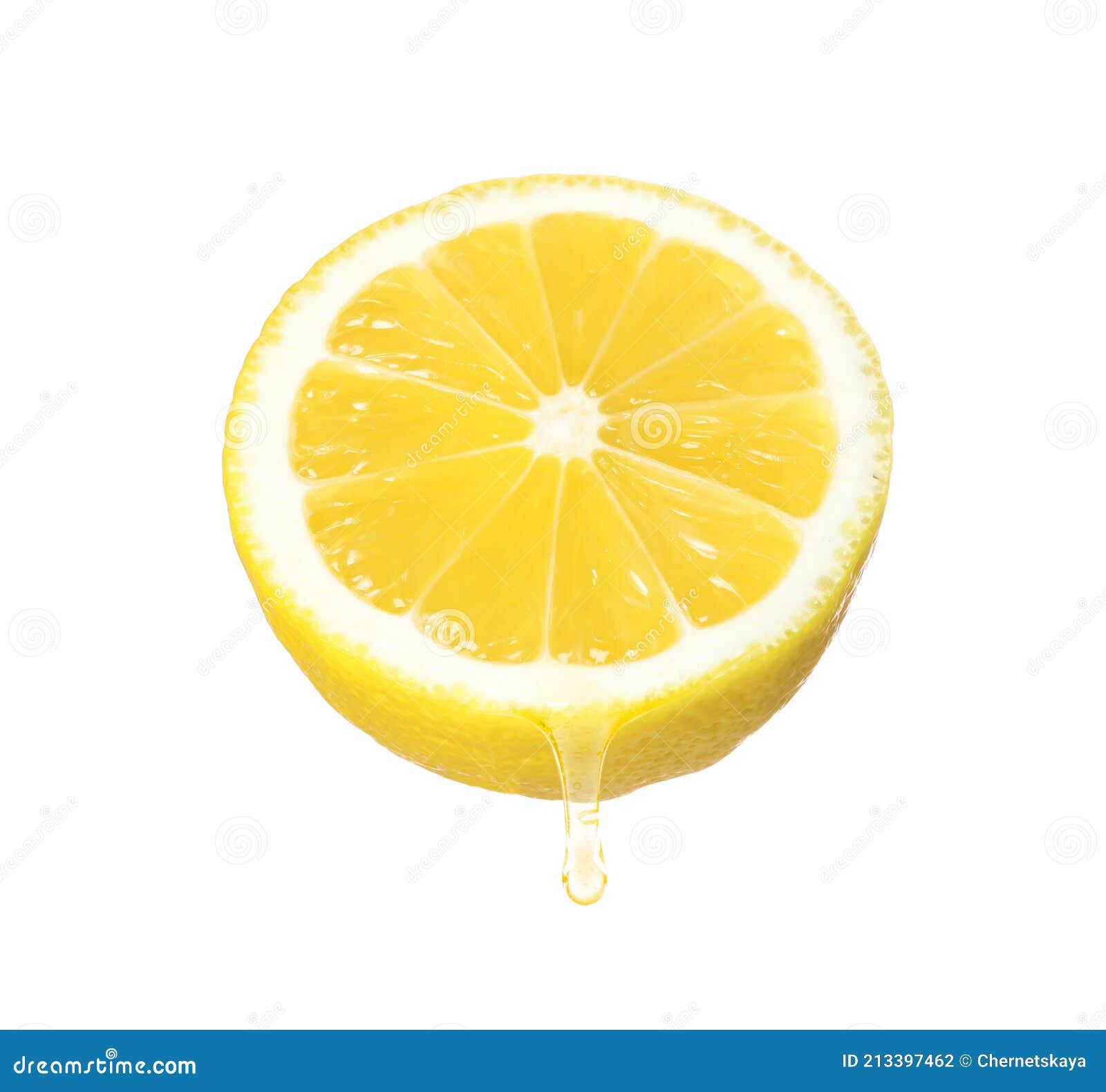 Lemon Juice Dripping from Fruit on White Background Stock Photo - Image ...