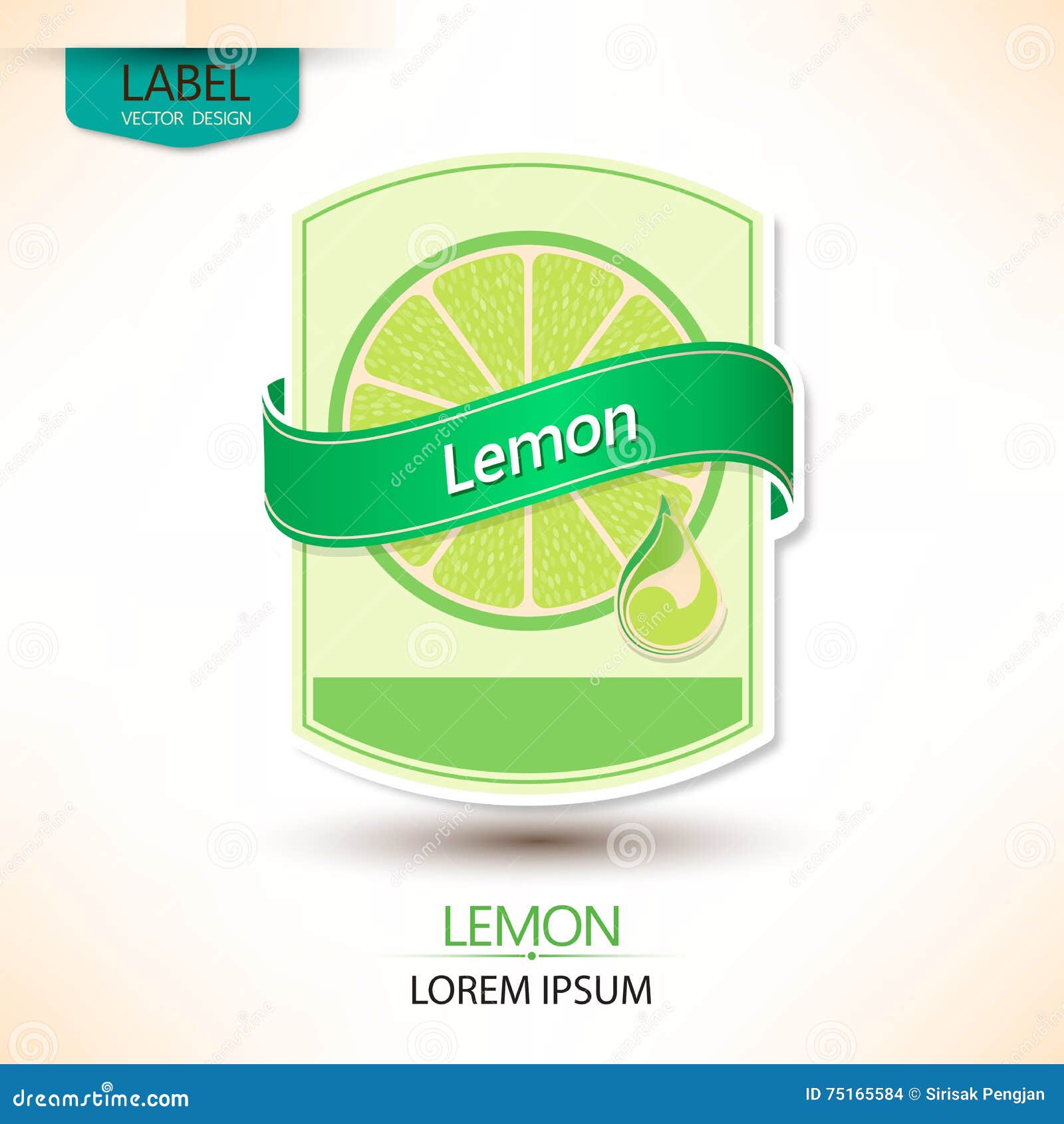 Lemon Juice Label Vector Design Stock Vector - Illustration of cocktail ...