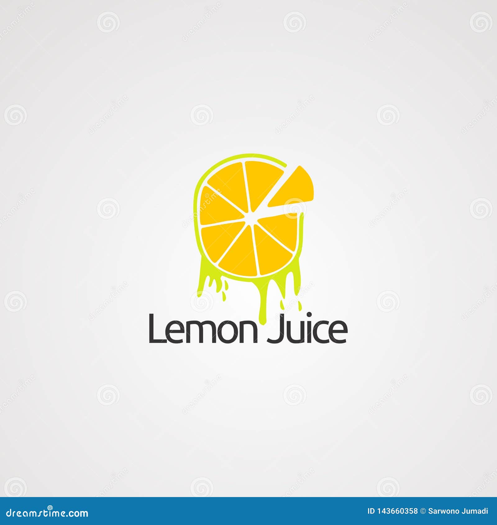Lemon Juice Logo Vector Concept, Icon, Element, and Template for ...