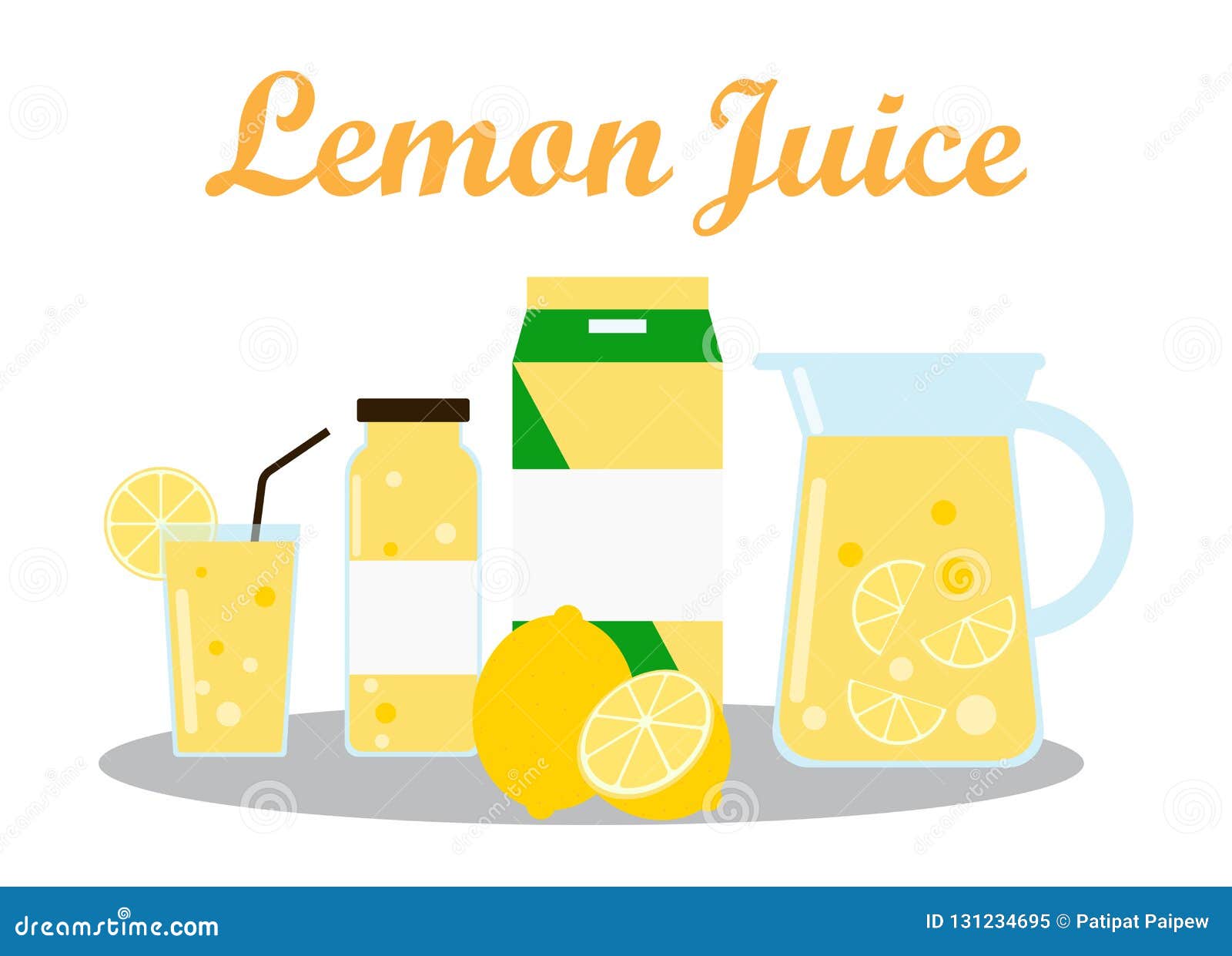 Lemon Juice with Pack Template Packaging Design Stock Illustration ...