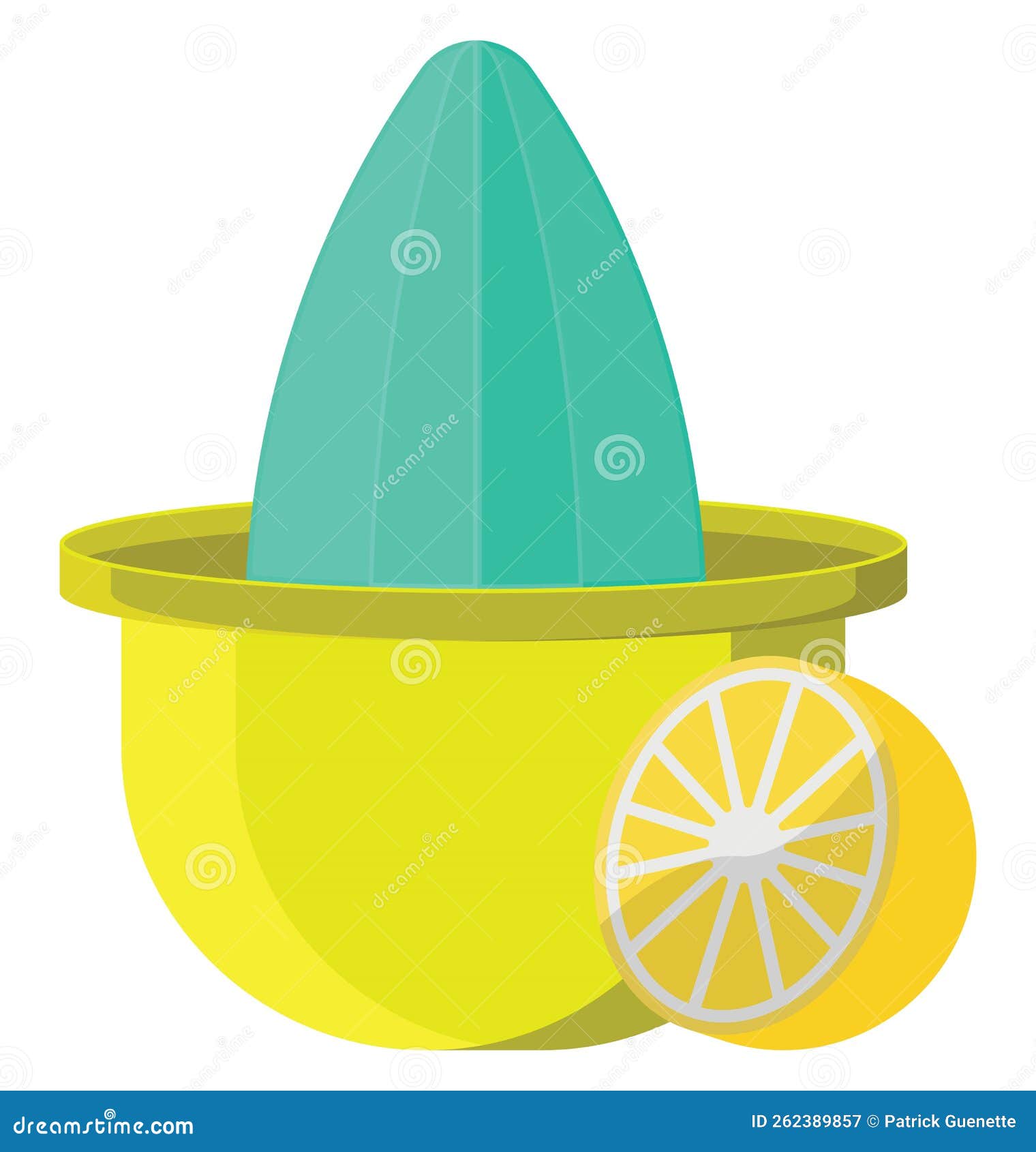 Lemon juice squeezer, icon stock vector. Illustration of design - 262389857