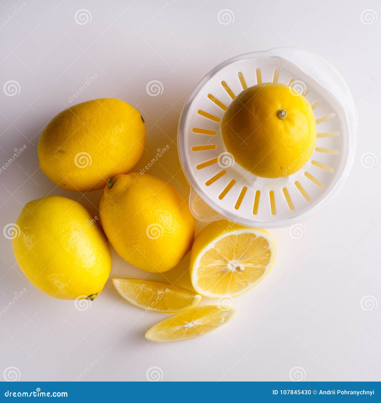 Lemon and Juice on a White Background Stock Photo - Image of beverage ...