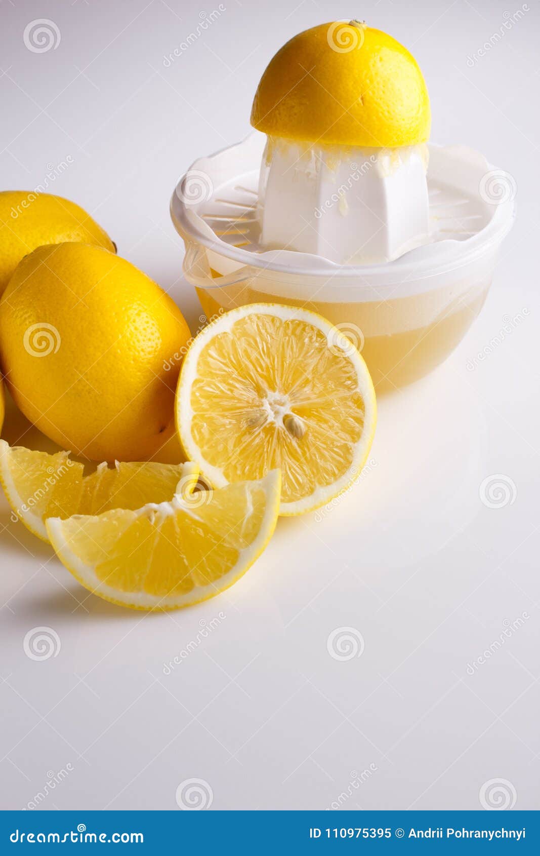 Lemon and Juice on a White Background Stock Image - Image of juice ...