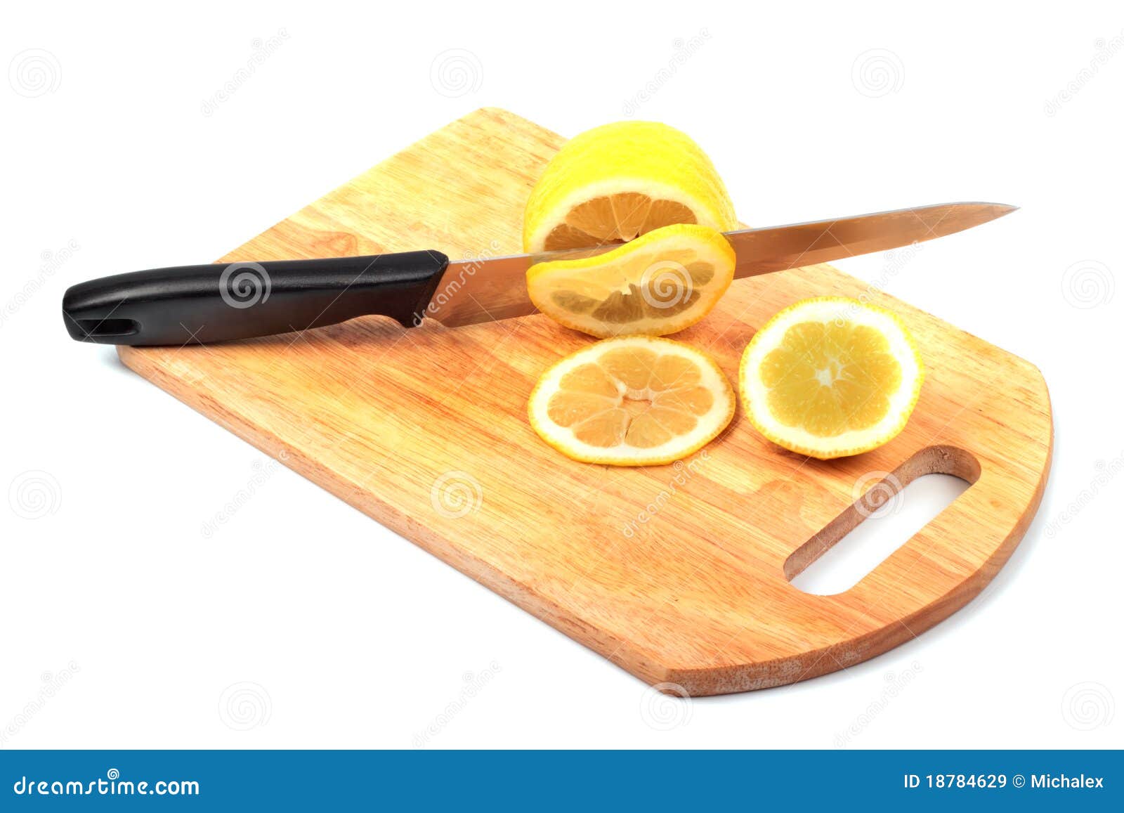 Lemon and Knife on Hardboard Stock Image - Image of healthy, citrus ...