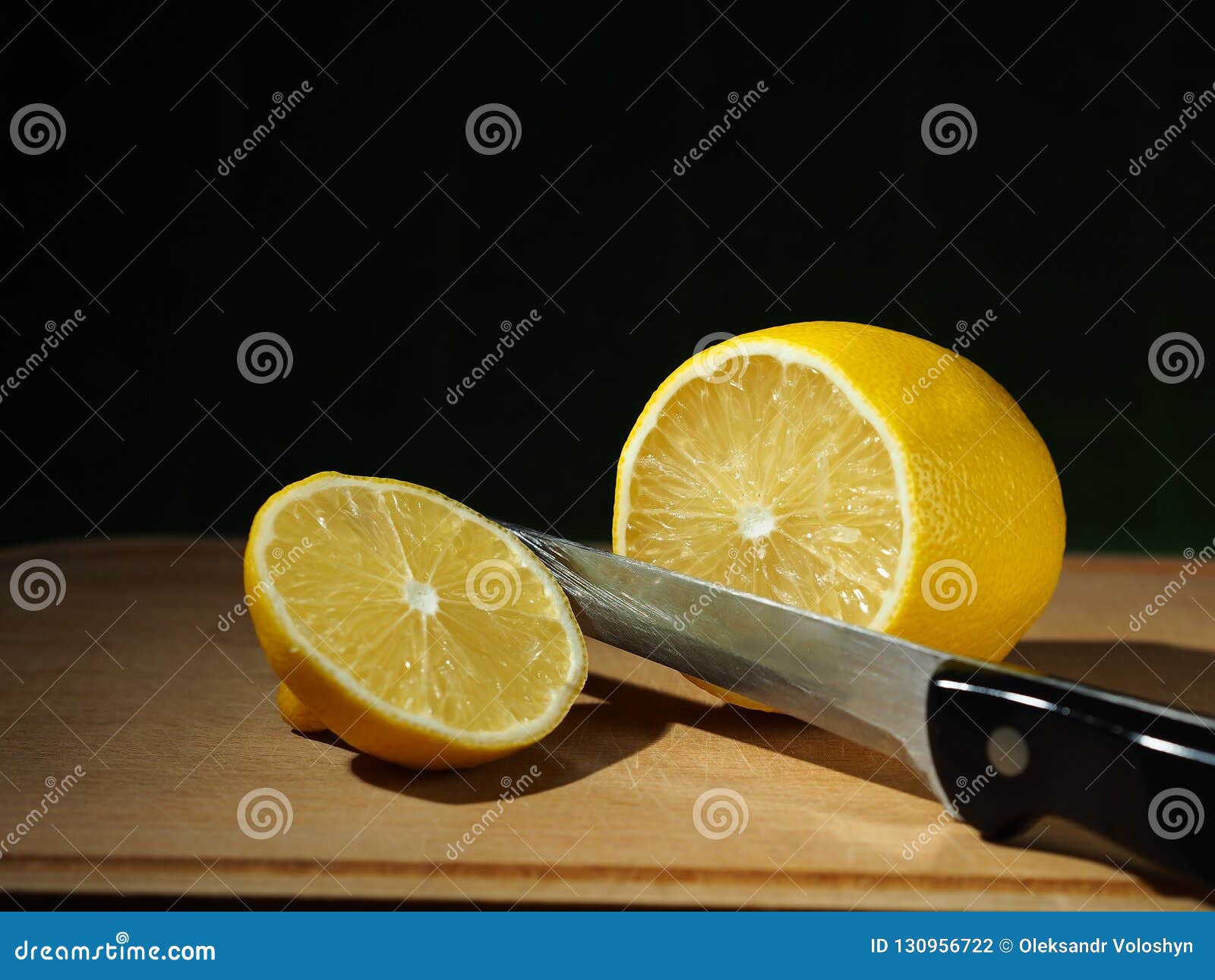 Lemon and knife stock photo. Image of ripe, regular - 130956722