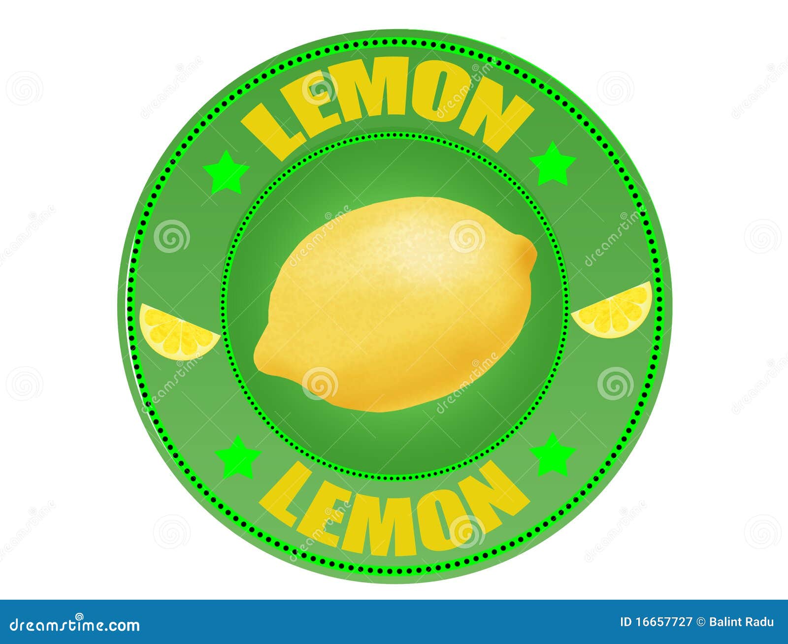 Lemon label stock vector. Illustration of quality, green - 16657727