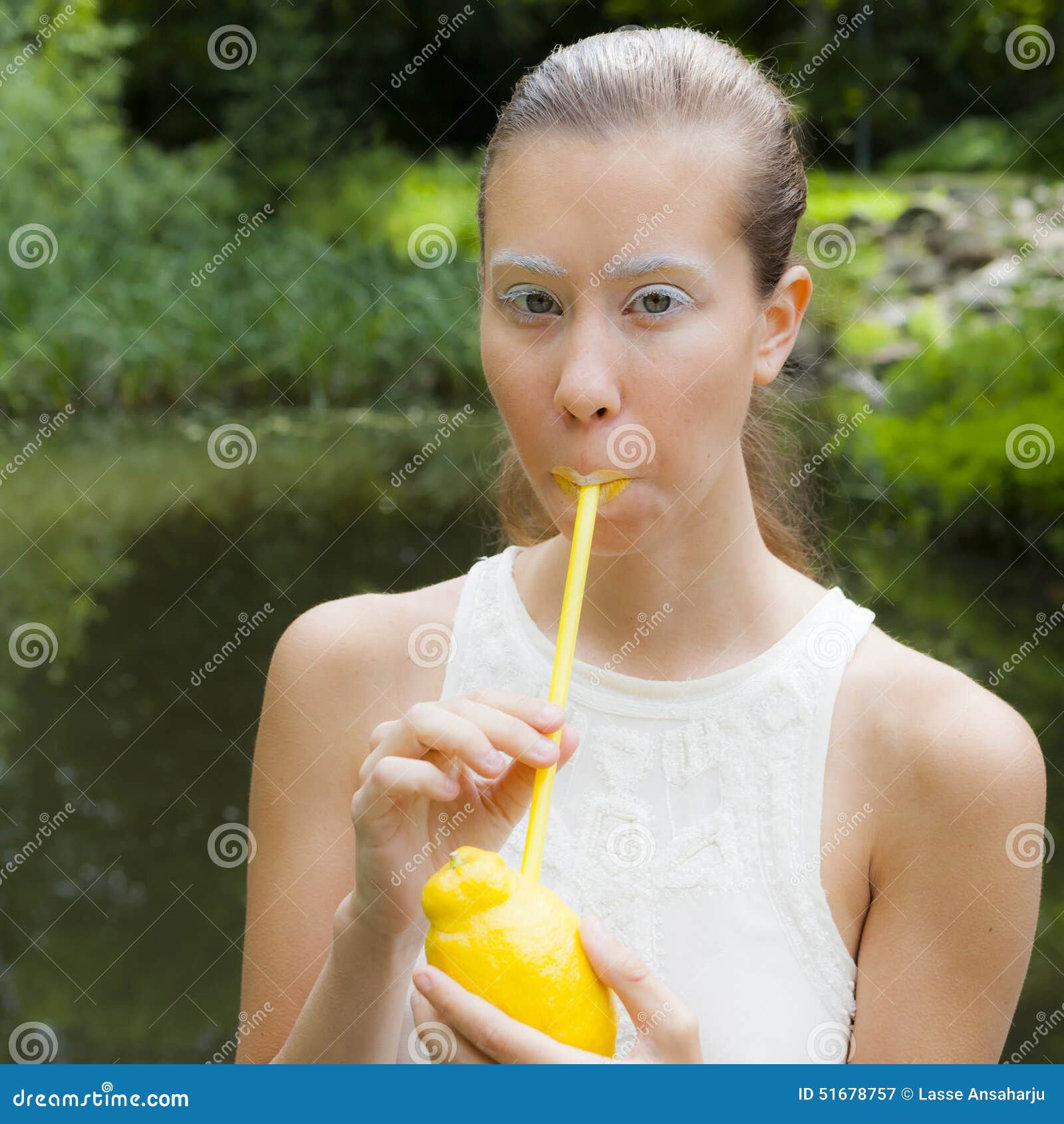 Lemon Lady stock image. Image of young, lemon, fruit - 51678757