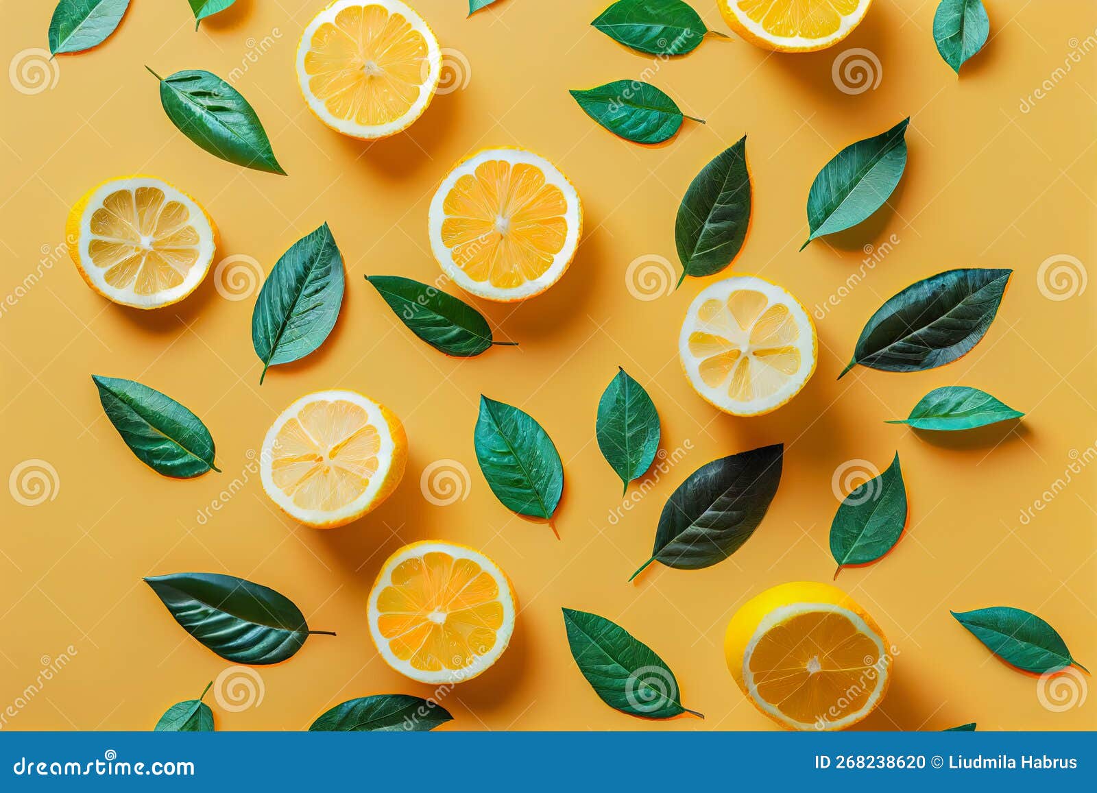 Lemon Layout Background. Generative AI Stock Illustration ...