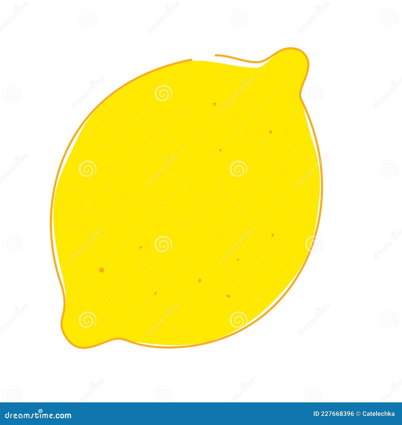 Lemon with Leaf in Continuous Line Drawing. Sketchy Single Citrus Fruit ...