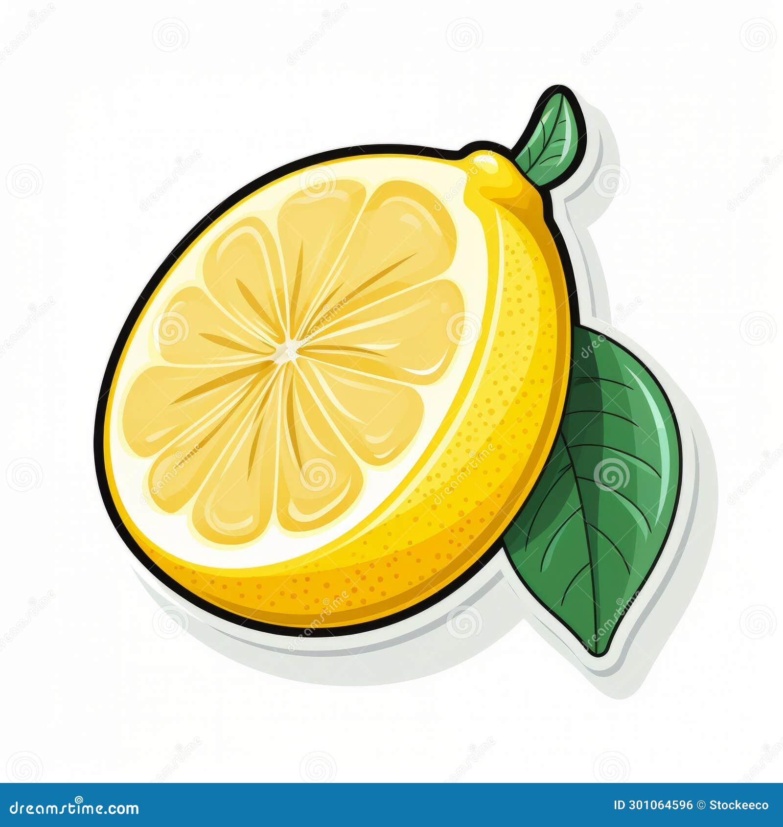 Lemon With Leaves Vector Illustration - Creative Commons Attribution ... Lemon With Leaves Vector Illustration - Creative Commons Attribution ...