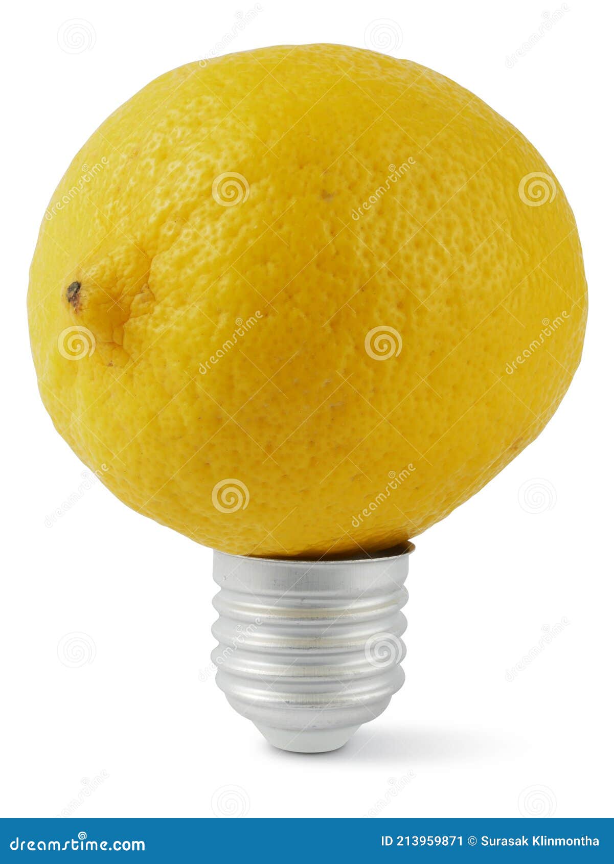 Lemon Cut in Half on the Light Bulb Stock Image - Image of health ...