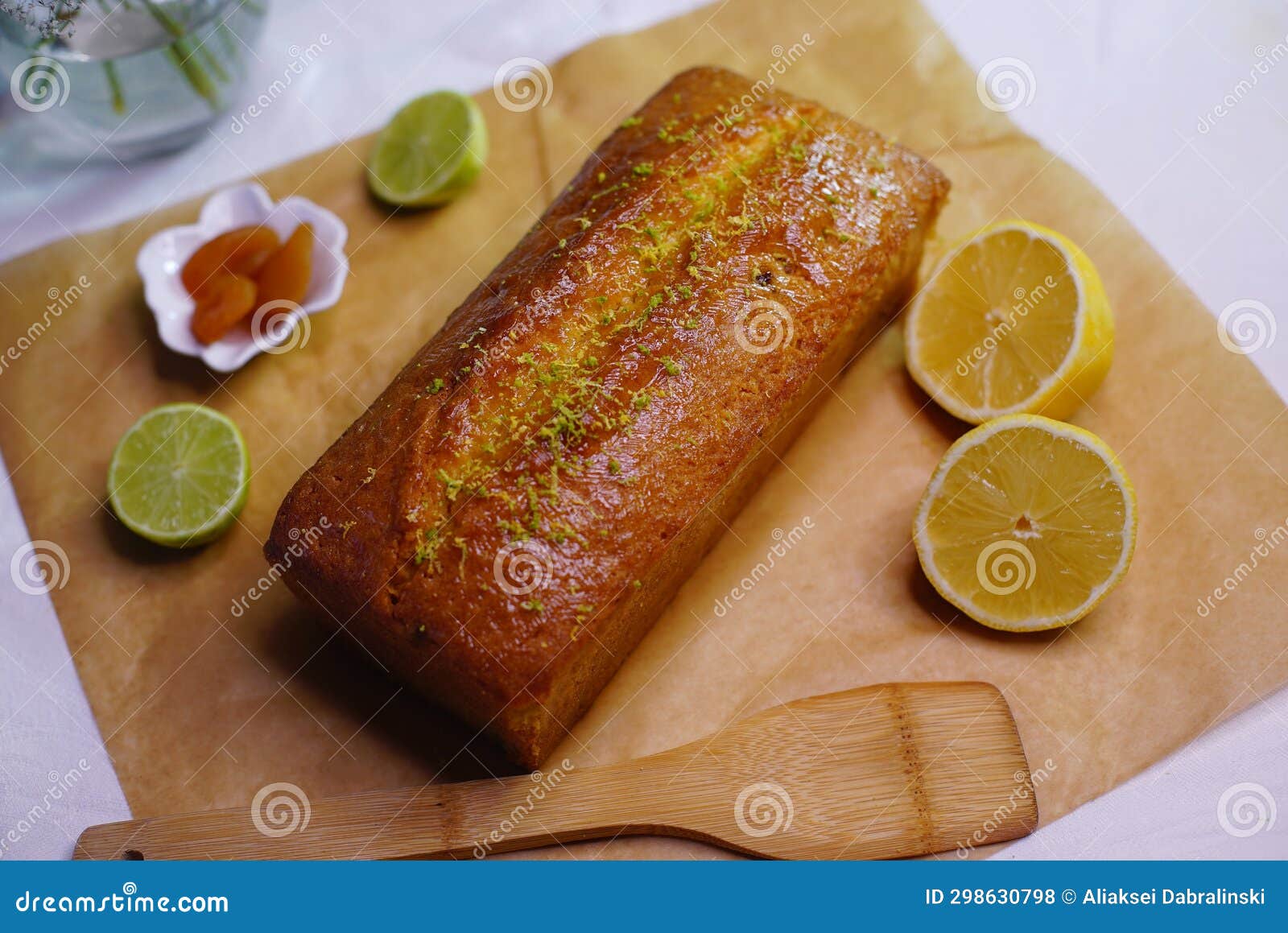 Lemon Lime Cake on the Table Stock Photo - Image of delicious, lemon ...