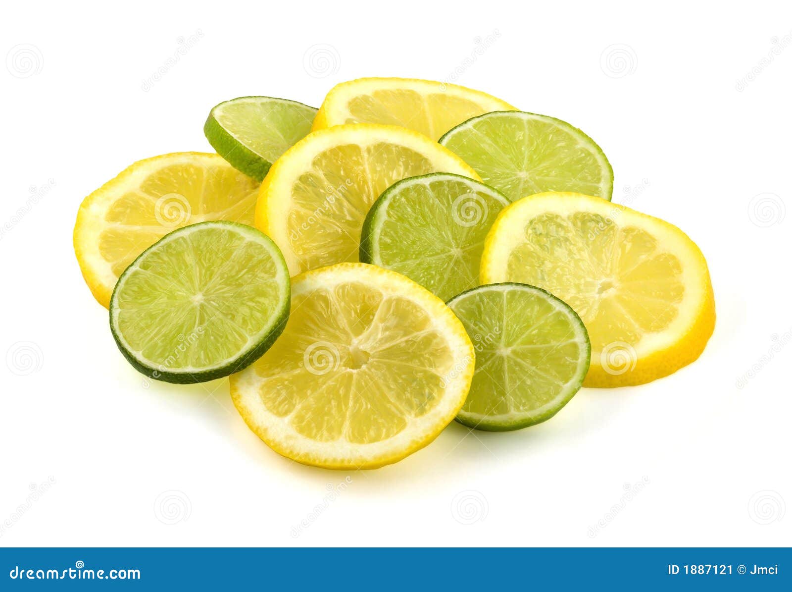 Lemon and lime slices stock image. Image of lime, isolation - 1887121
