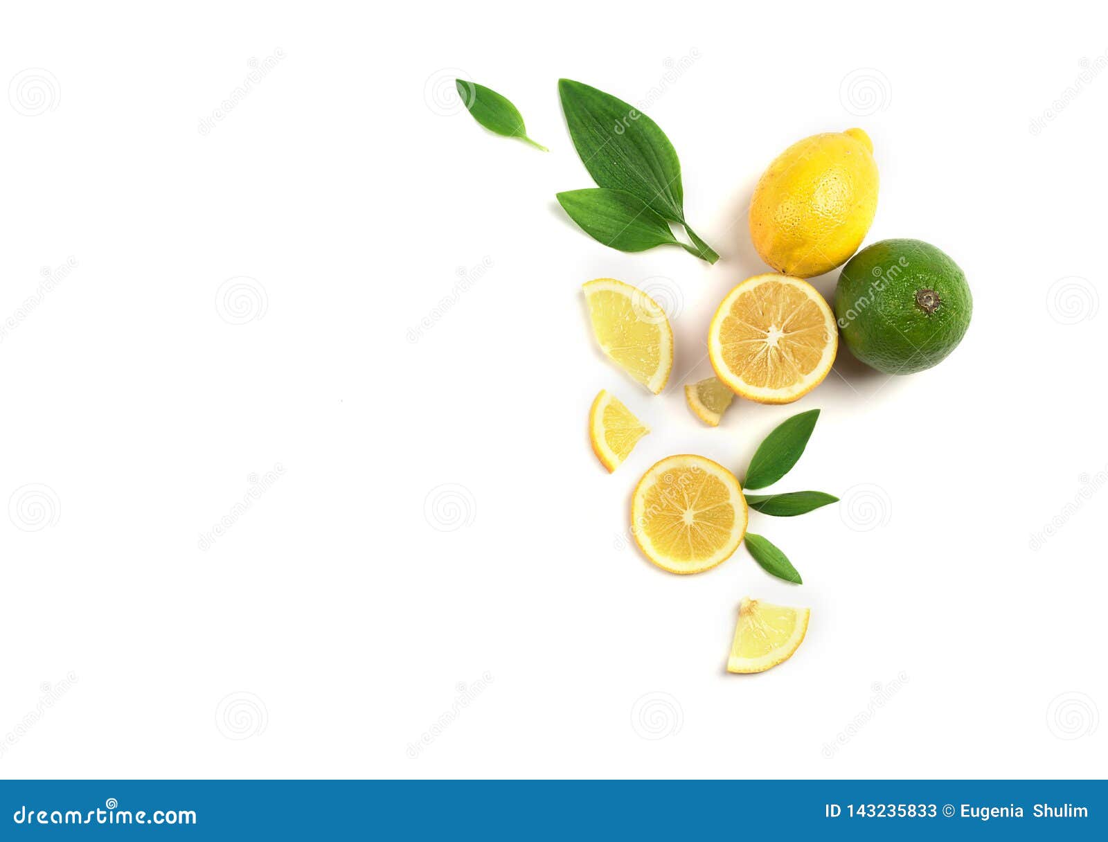 Lemon and Lime on the White Background Stock Image - Image of healthy ...