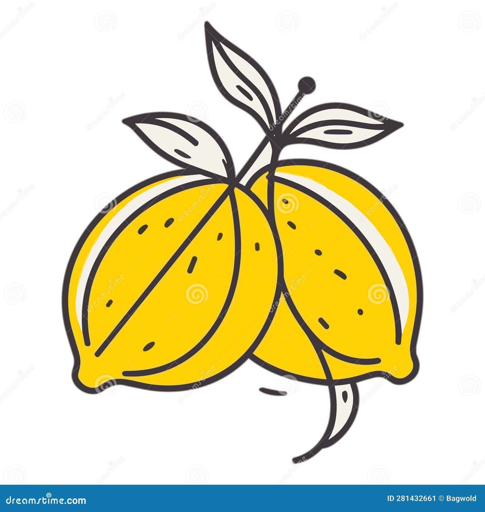 Lemon - One Line Drawing. Lime. Lemon And Lemon Wedge In Continuous ...