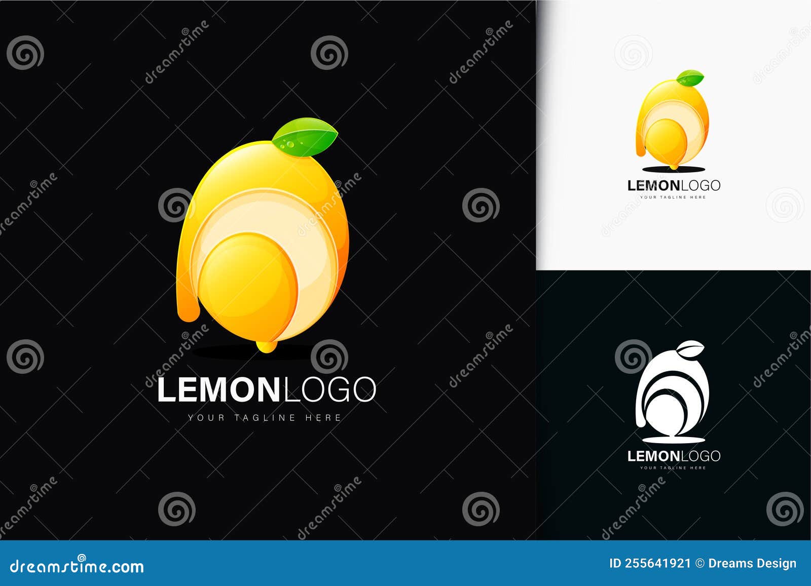 Lemon Logo Design with Gradient Stock Vector - Illustration of abstract ...