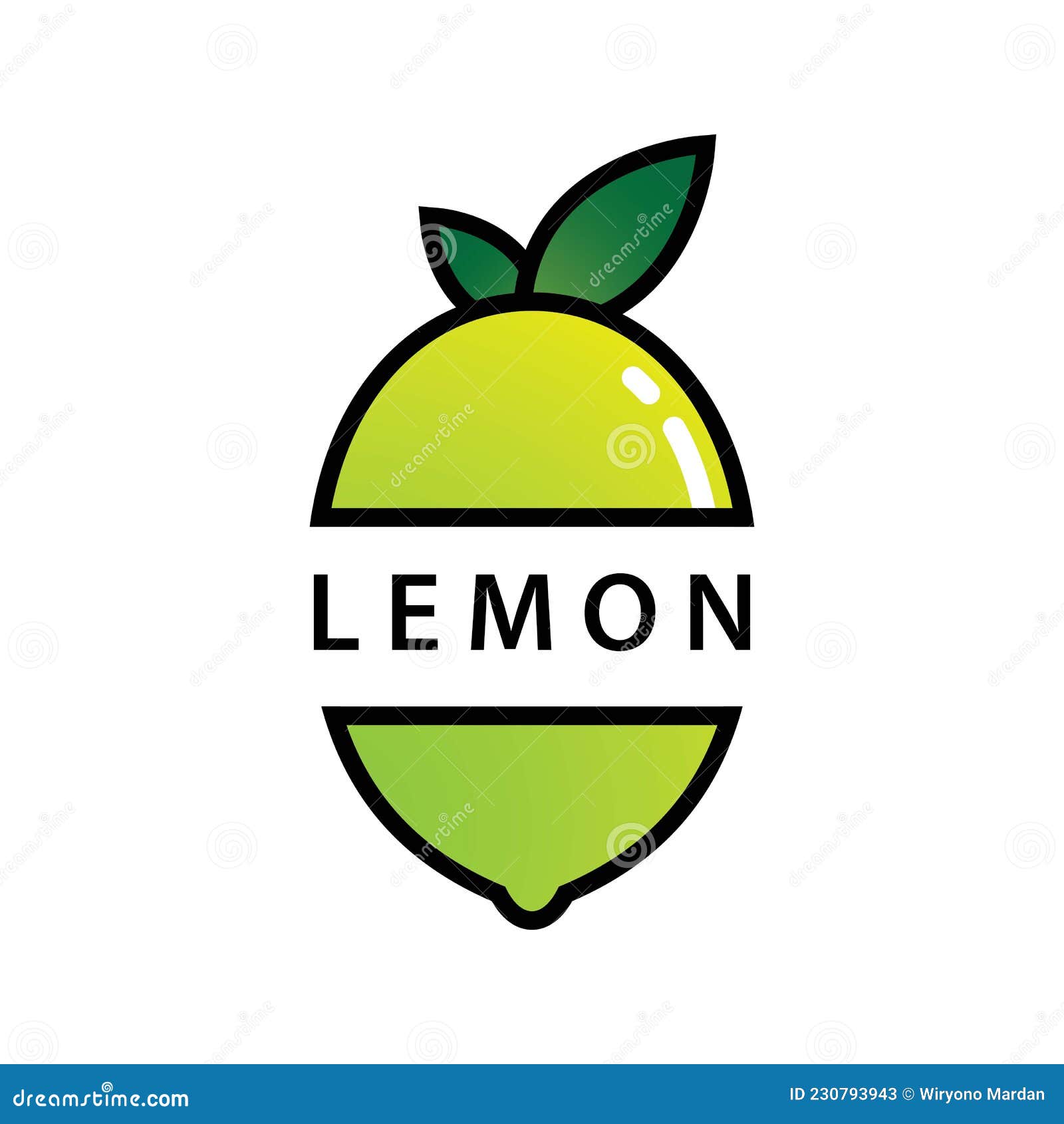 Lemon logo template stock vector. Illustration of piece - 230793943