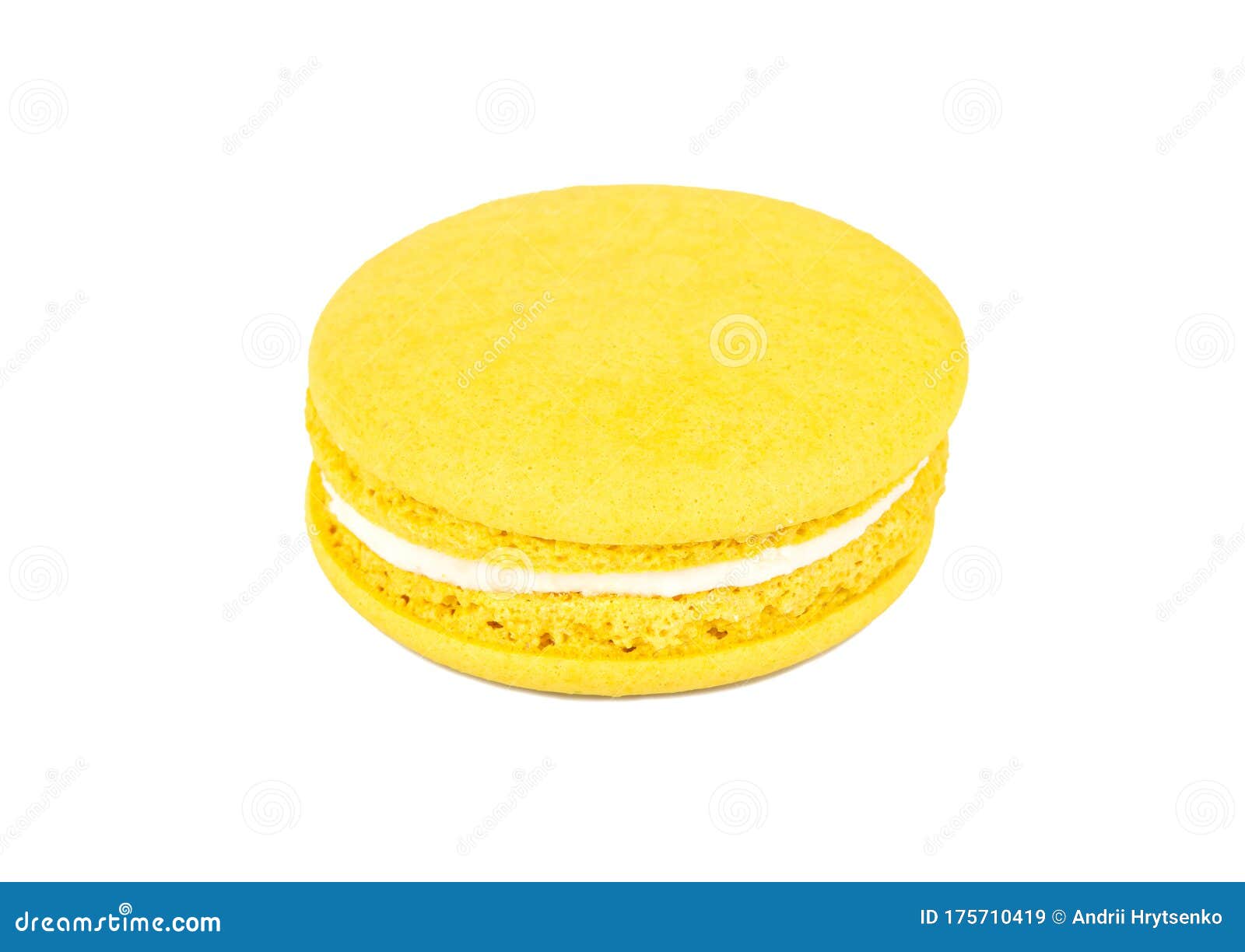Lemon macaroon isolated stock image. Image of assortment - 175710419