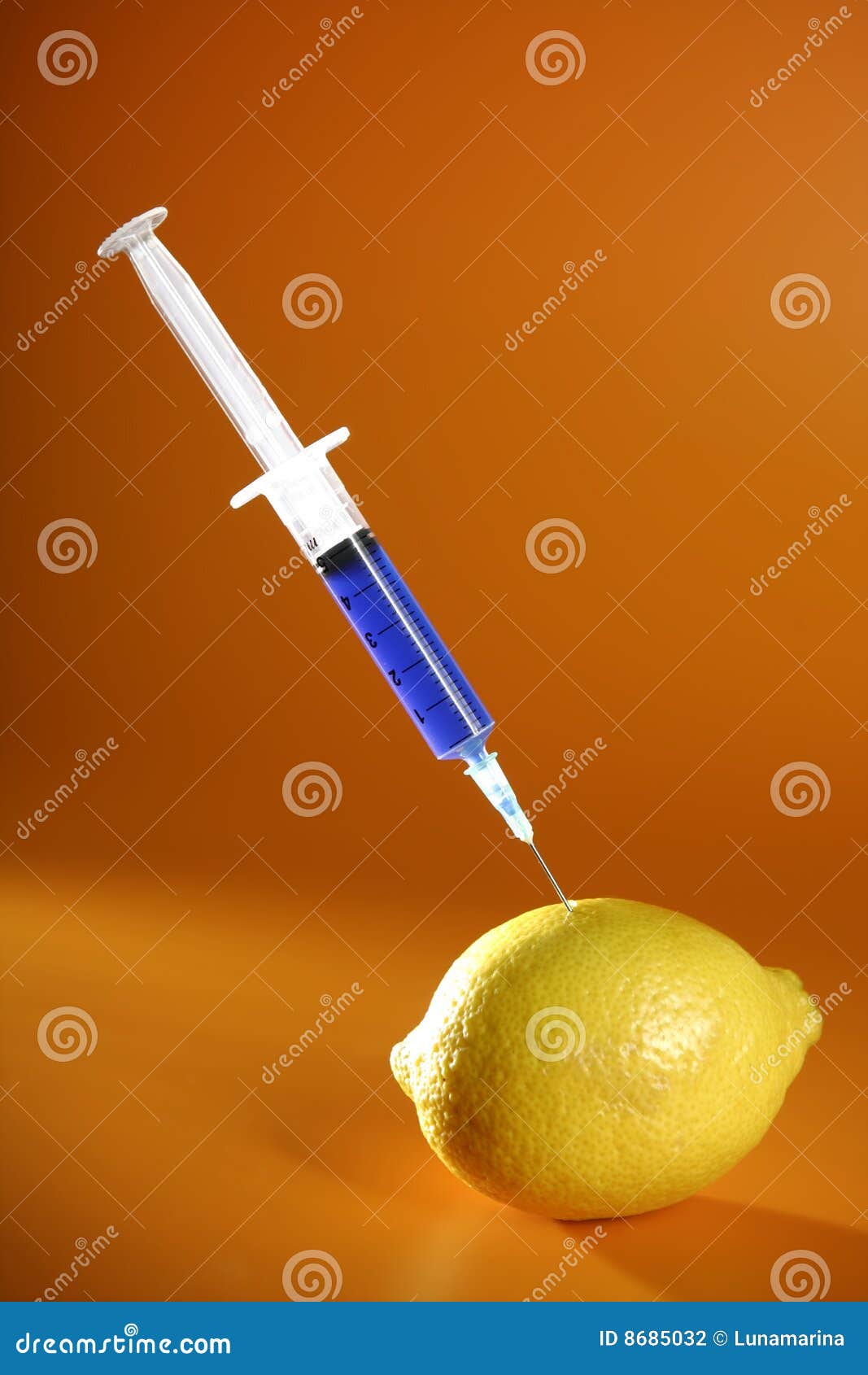 Lemon Manipulation with Syringe Stock Photo - Image of injection ...