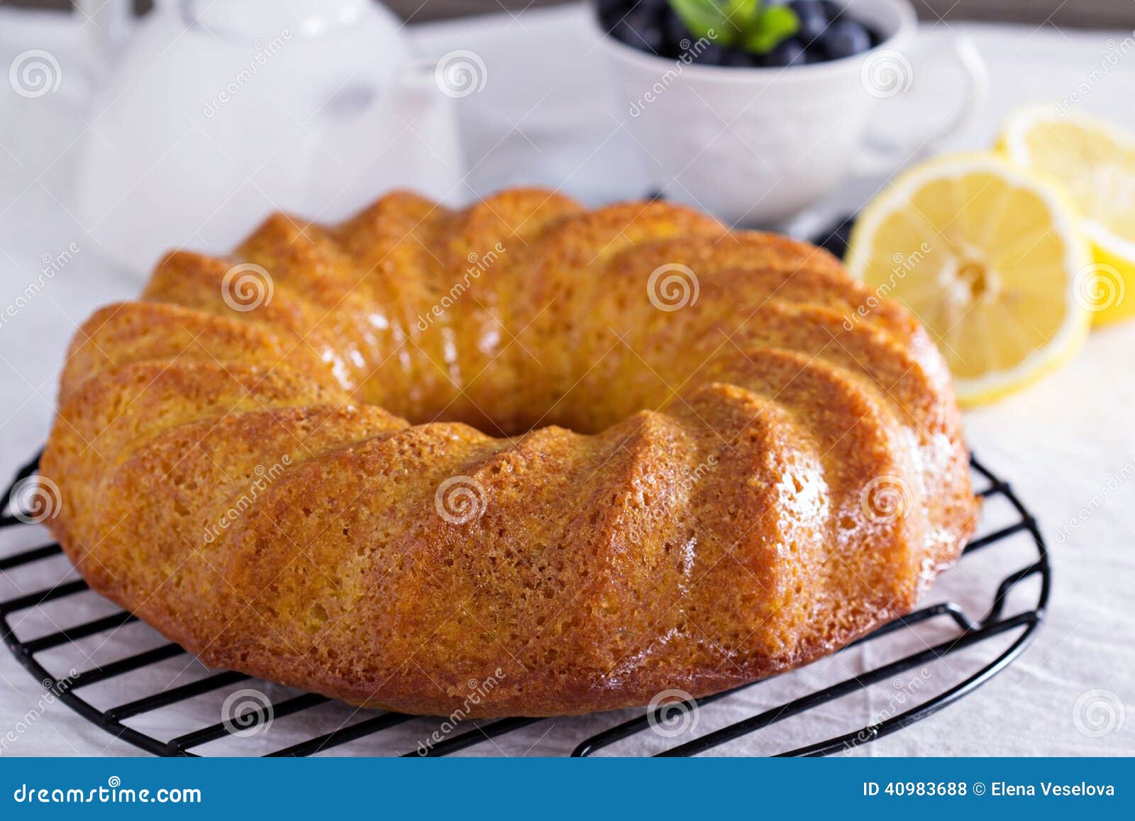 Lemon marble bundt cake stock photo. Image of fresh, confectionery ...