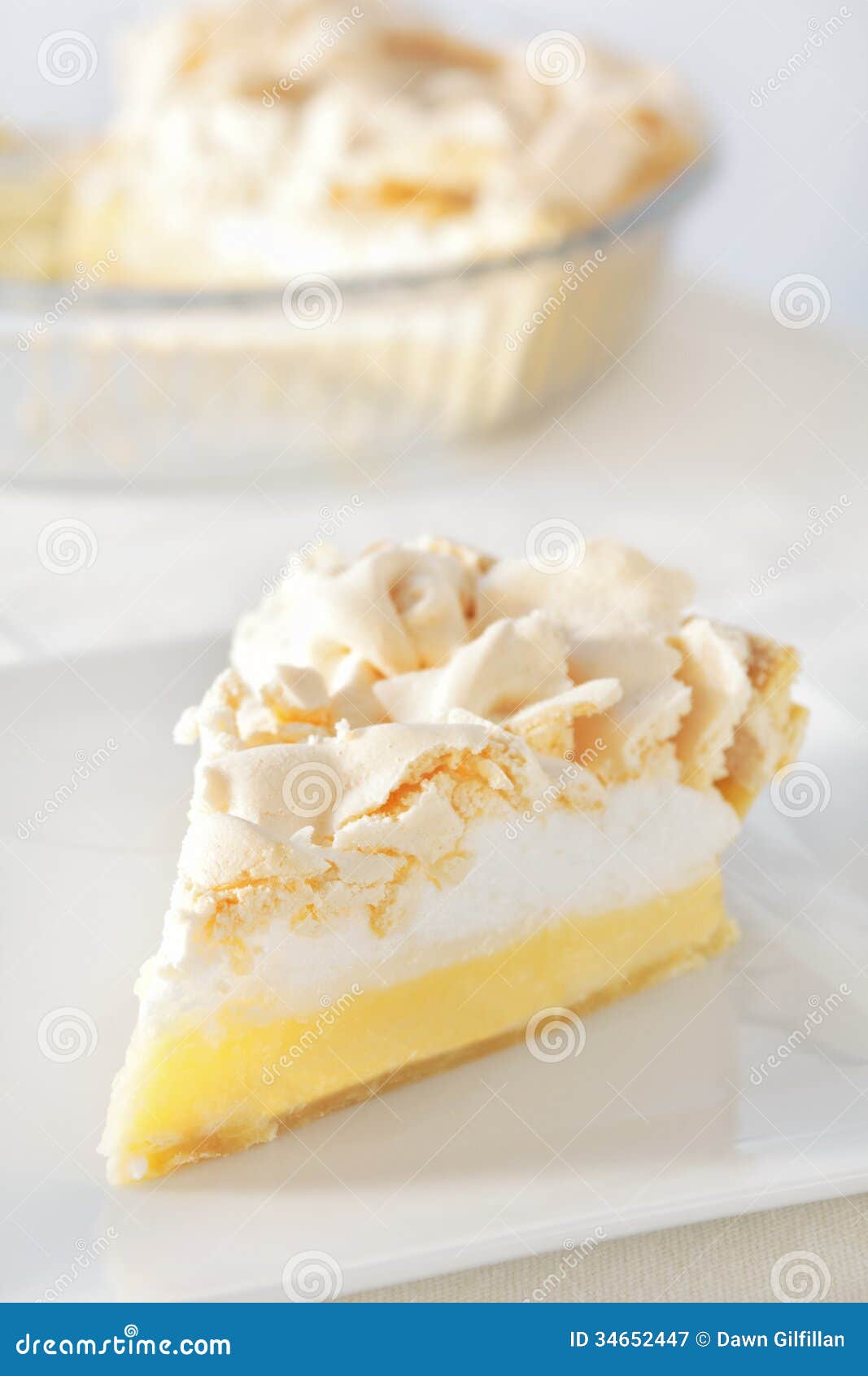 Lemon meringue pie stock image. Image of meringue, soft - 34652447