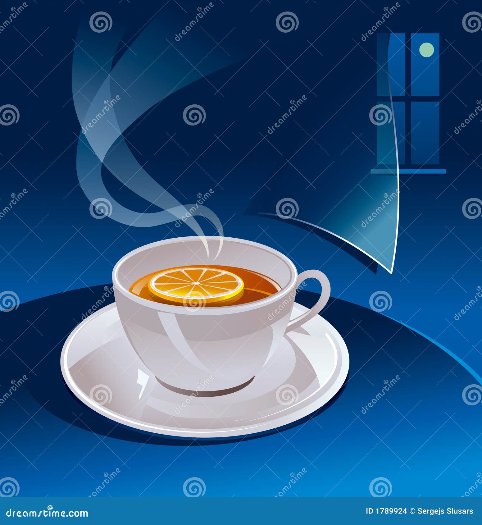 Lemon moon night tee 向量例证. 插画 包括有 黑暗, 片式, 晚上, 饮料, 蒸汽, 月亮 - 1789924