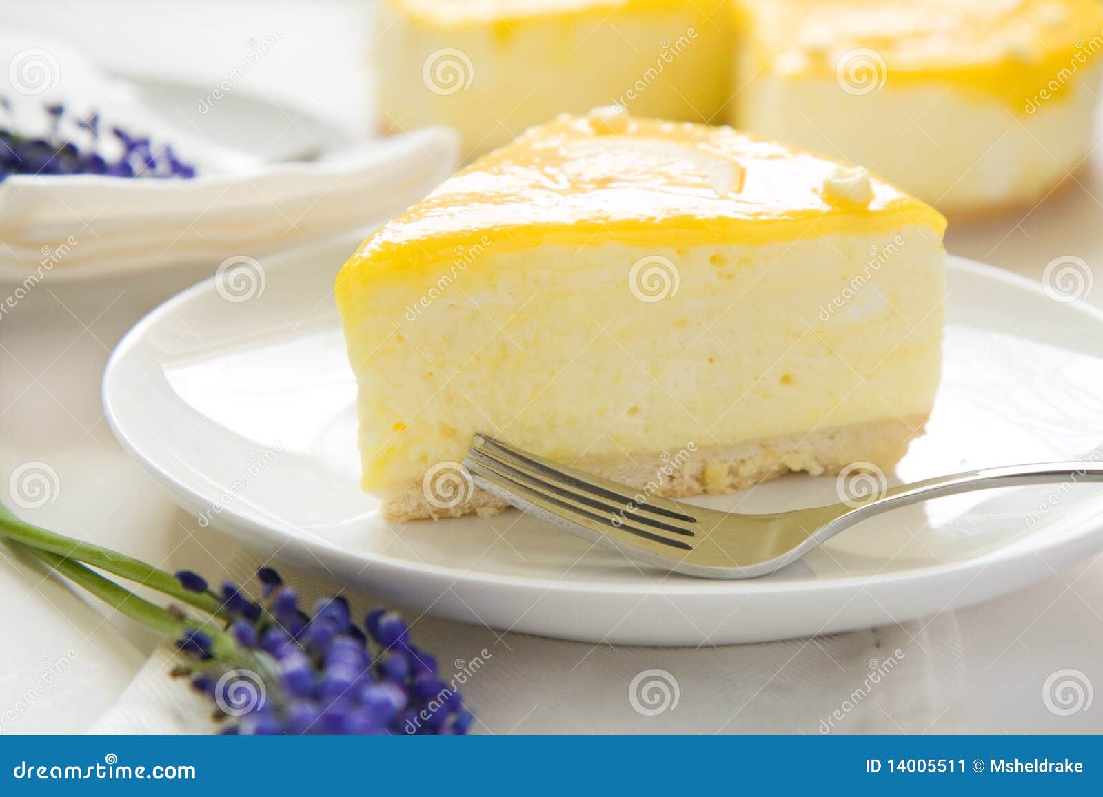 Lemon Mousse Cake stock image. Image of yellow, tart - 14005511
