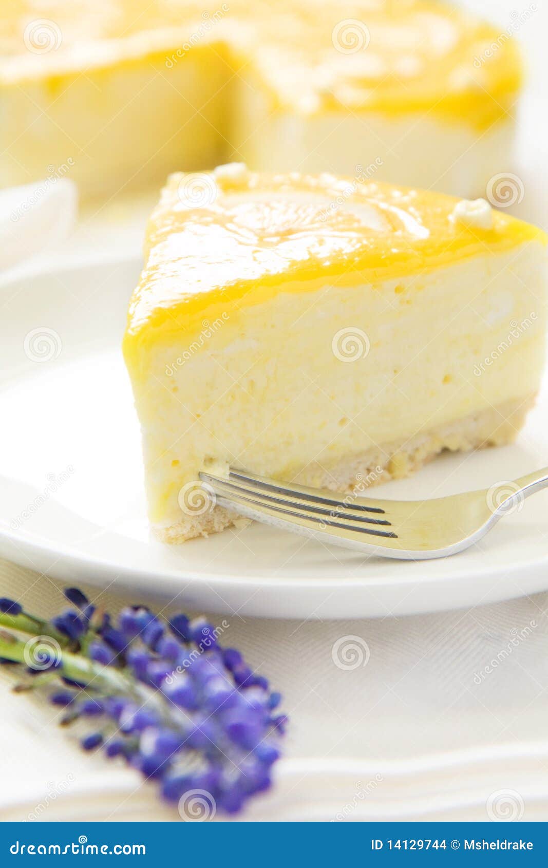 Lemon Mousse Cake stock photo. Image of fresh, grape - 14129744