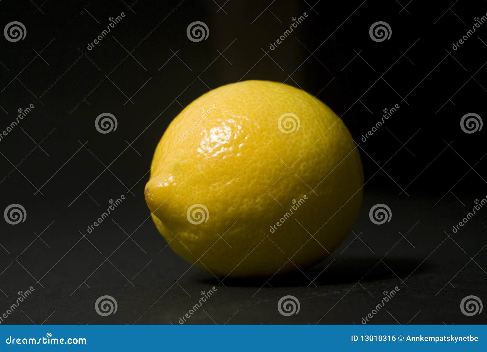 Lemon, One Lightspot, Black Background Stock Photo - Image of contrast ...