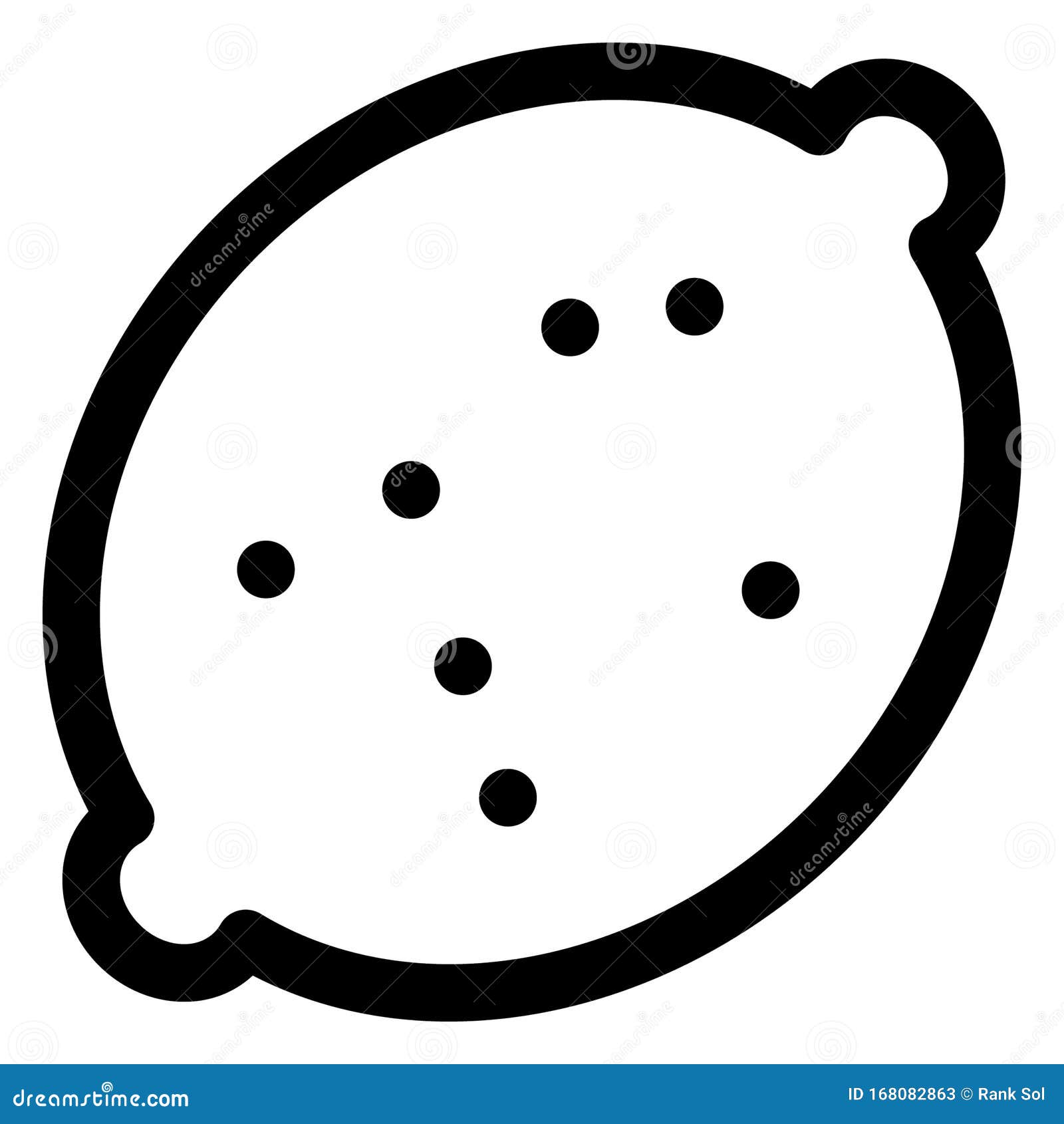 Lemon Outline Bold Vector Icon Which Can Be Easily Modified or Edited ...