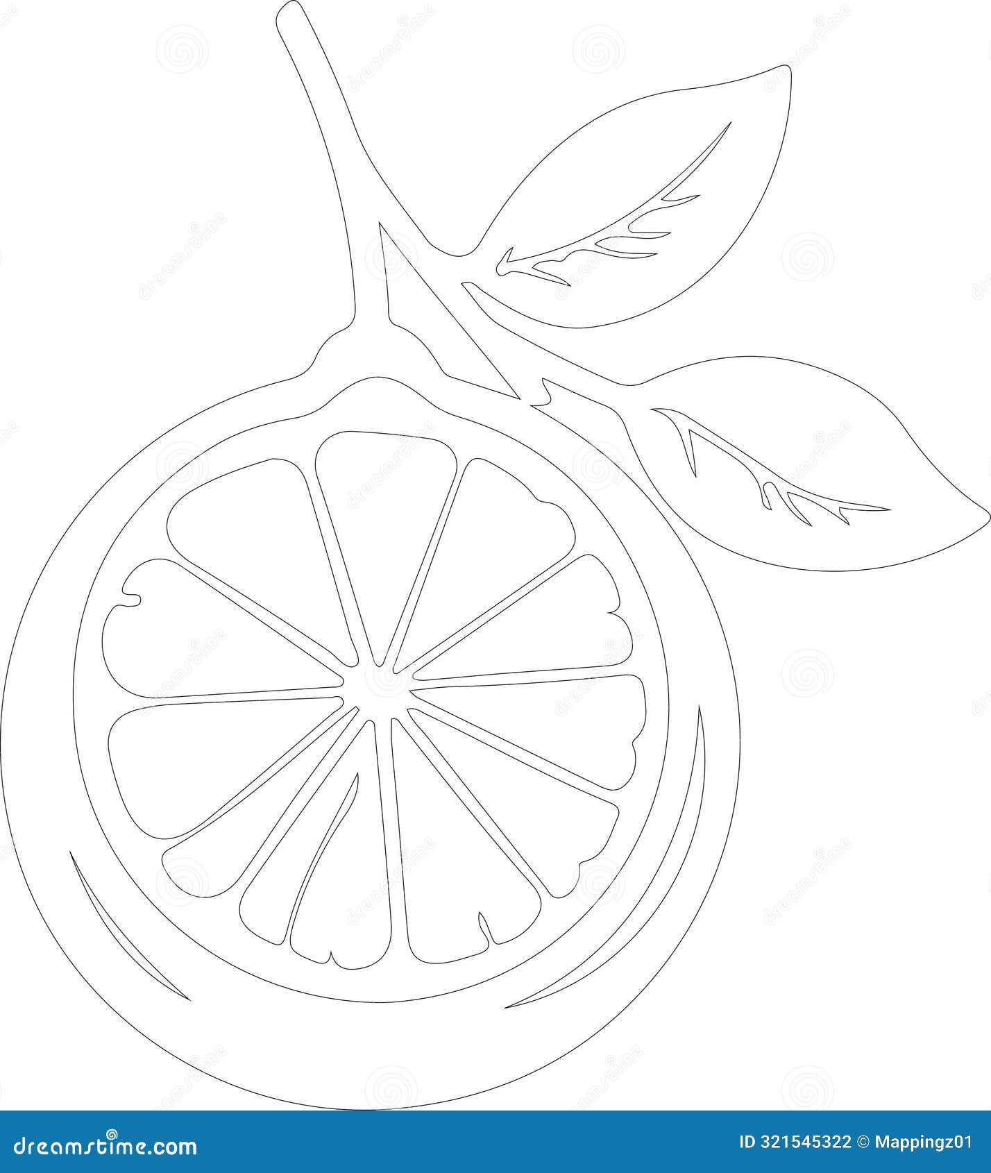 Lemon Outline Silhouette Generative Ai Stock Illustration ...