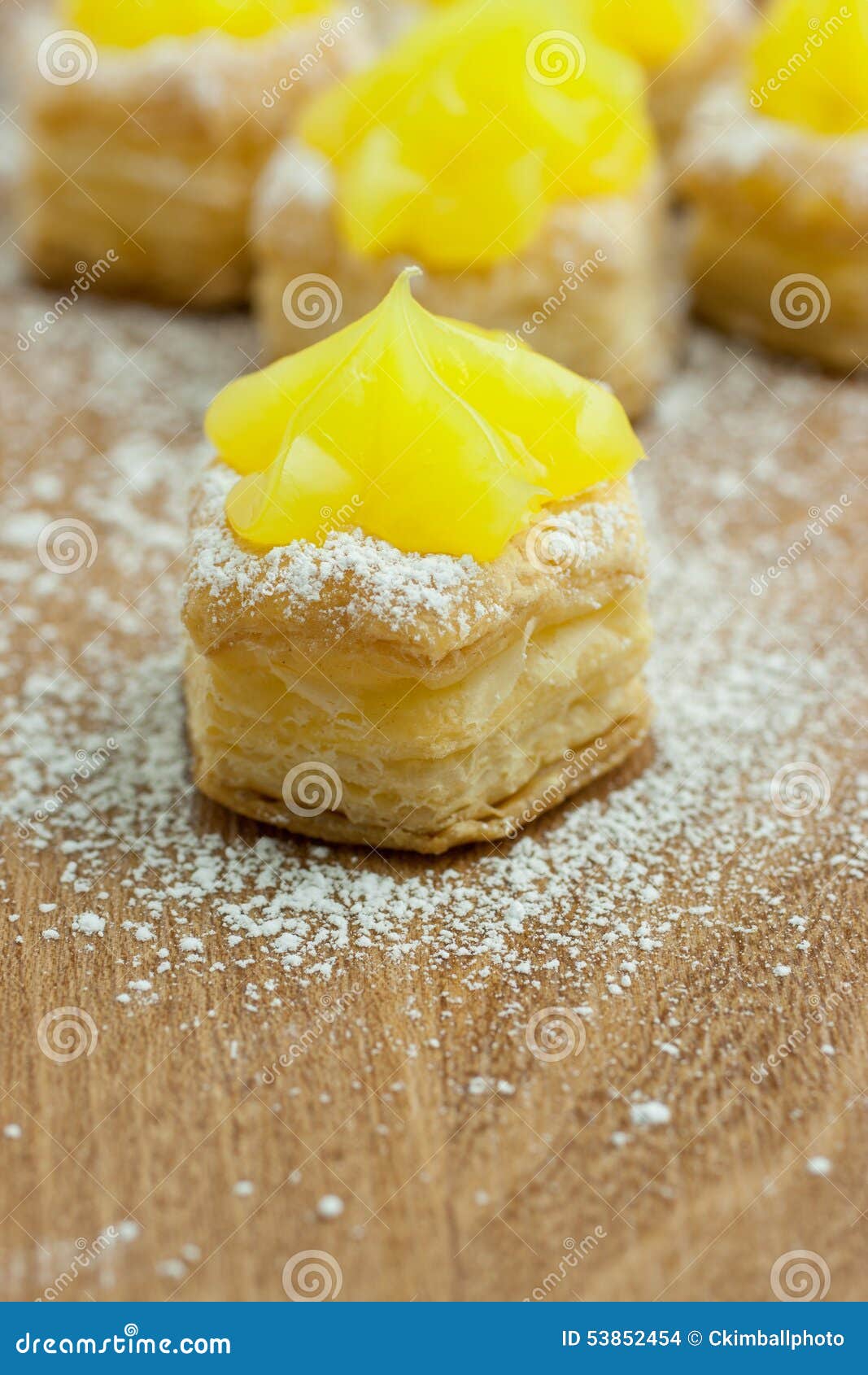 Lemon Pastry stock photo. Image of powdered, curd, lemon - 53852454