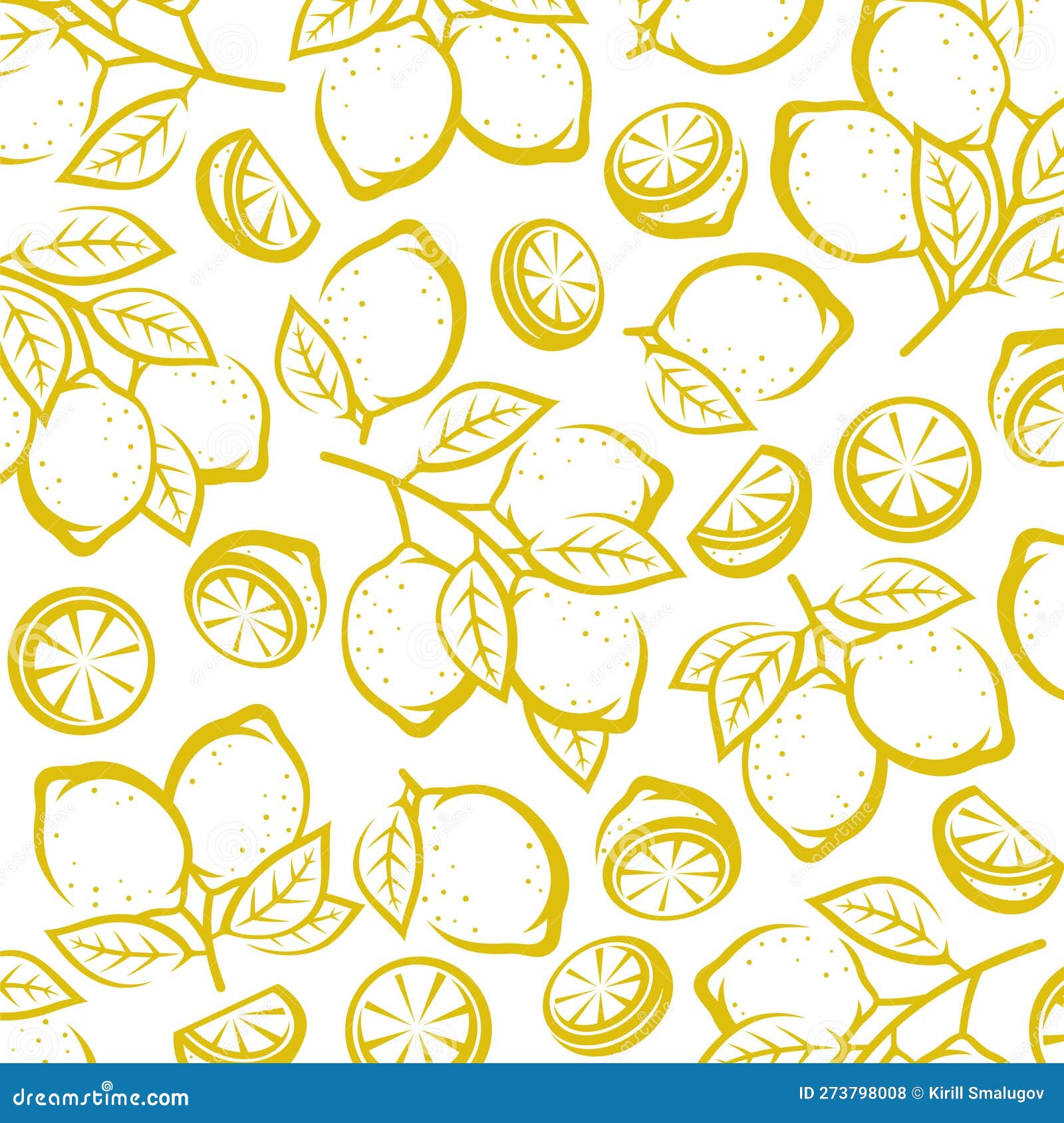 Lemon Pattern Background Set. Collection Icon Lemons Stock Vector ...