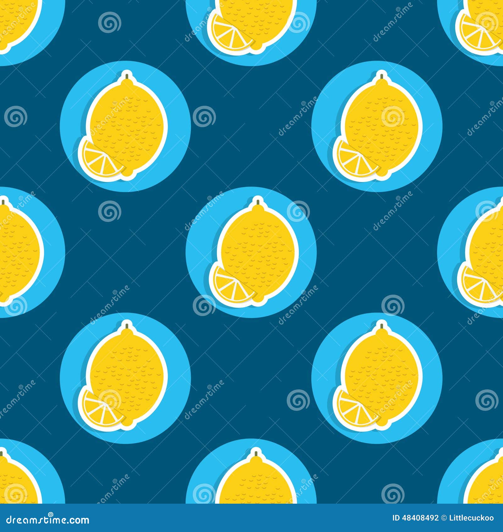 Lemon Pattern. Seamless Texture with Ripe Lemons Stock Vector ...