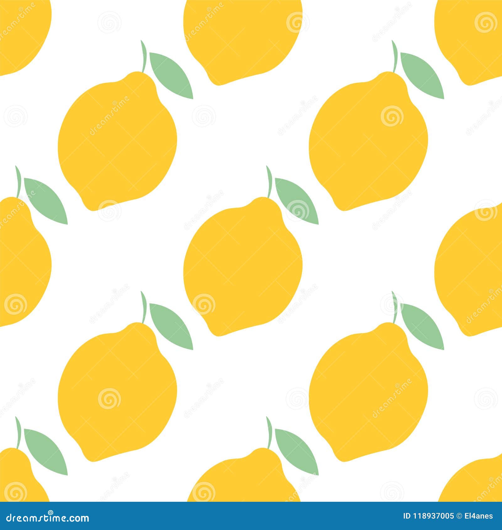 Lemon Pattern. Vector Illustration Stock Vector - Illustration of juice ...