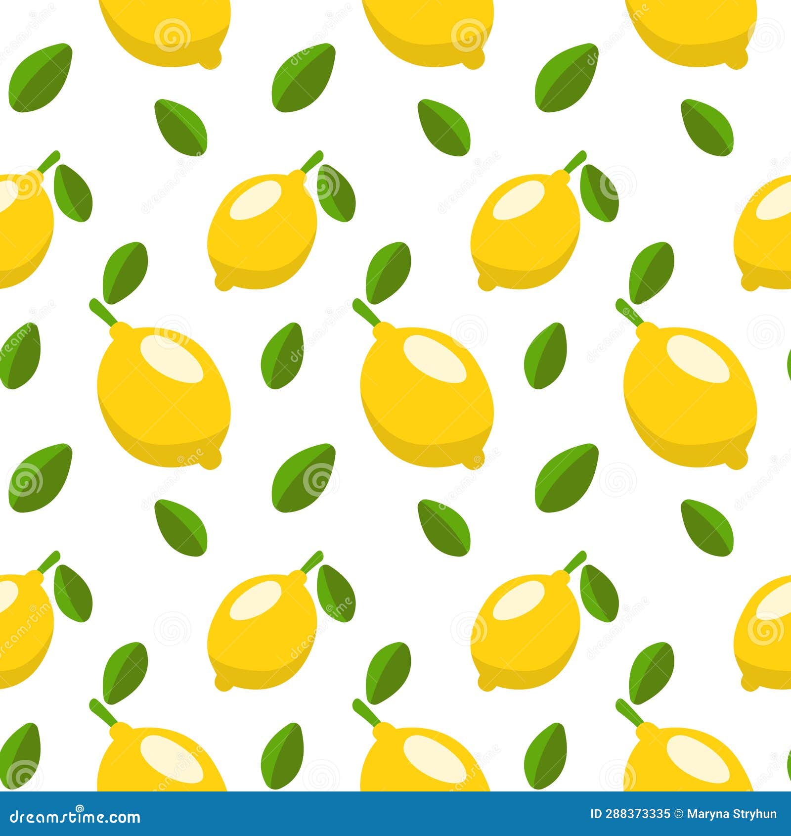 Lemon Pattern on a Transparent Background in the Style of Flat Vector ...