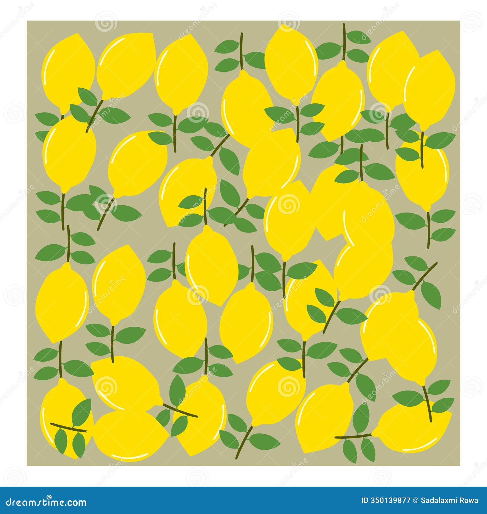 Lemon Pattern Vector Illustration - Fresh and Vibrant Design Stock ...