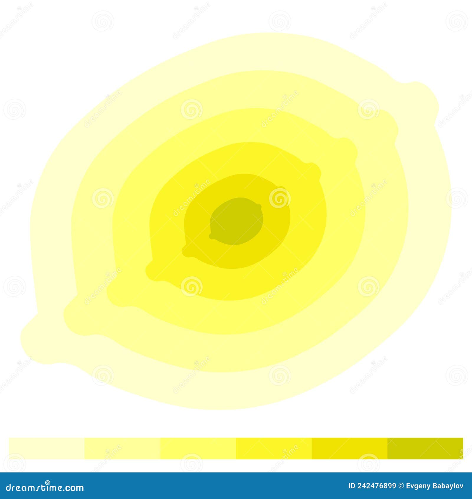 Lemon 6 Pcs Warm Shades of Color - Vector Stock Vector - Illustration ...