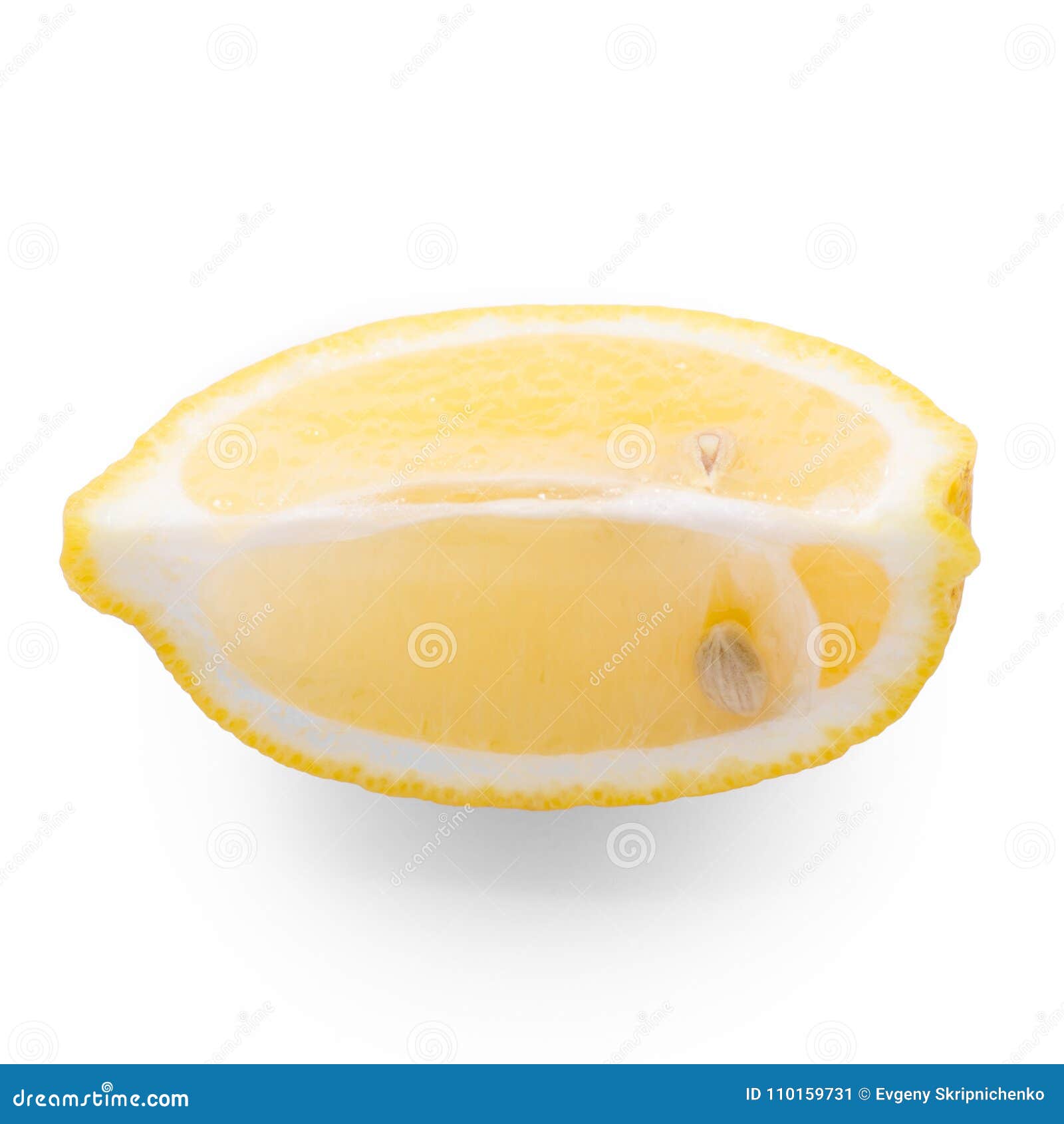 Lemon Piece on White Background Isolation Stock Image - Image of ...