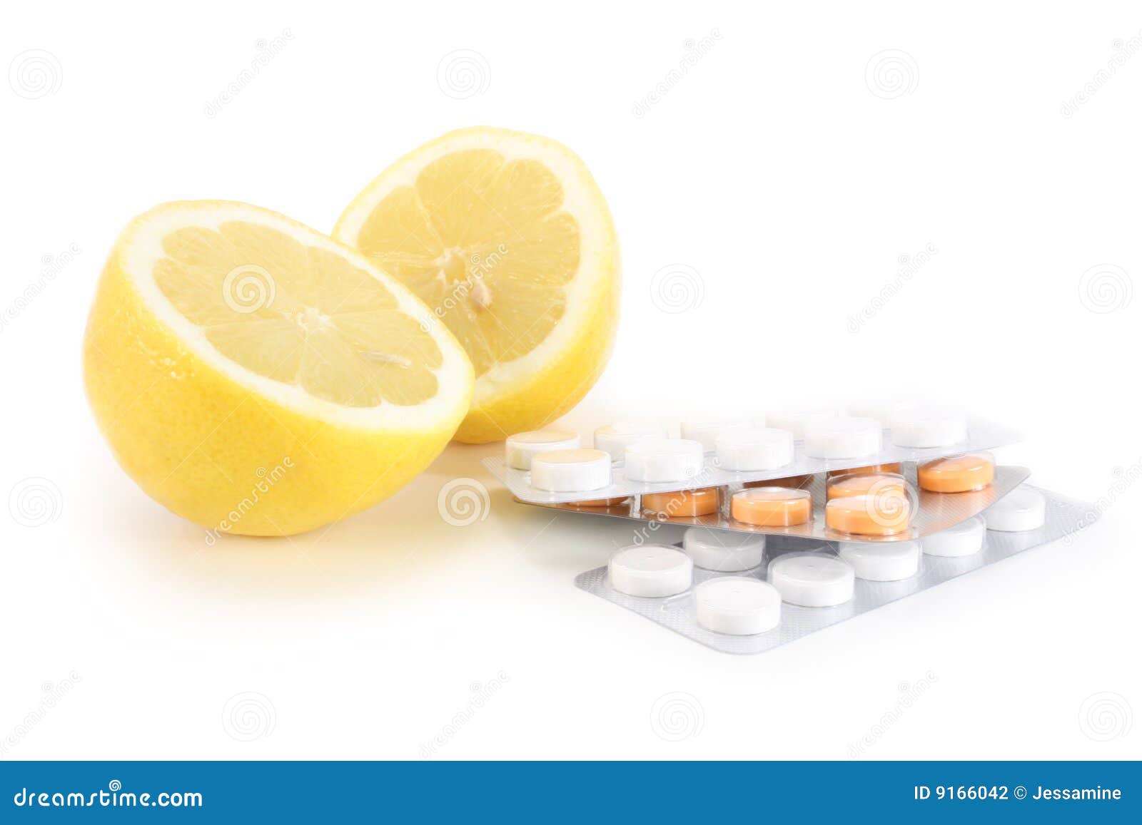Lemon and pills stock photo. Image of health, isolated - 9166042