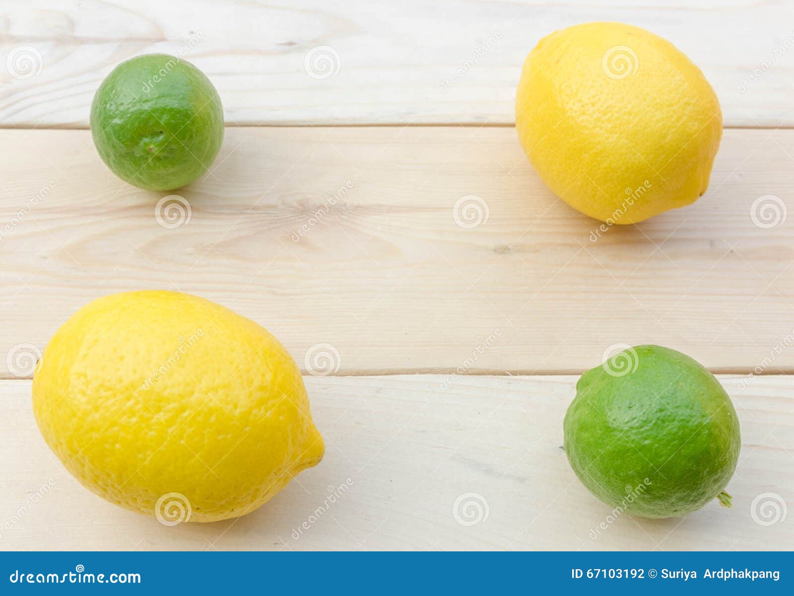 Lemon Placed on Wooden Table Stock Photo - Image of green, color: 67103192
