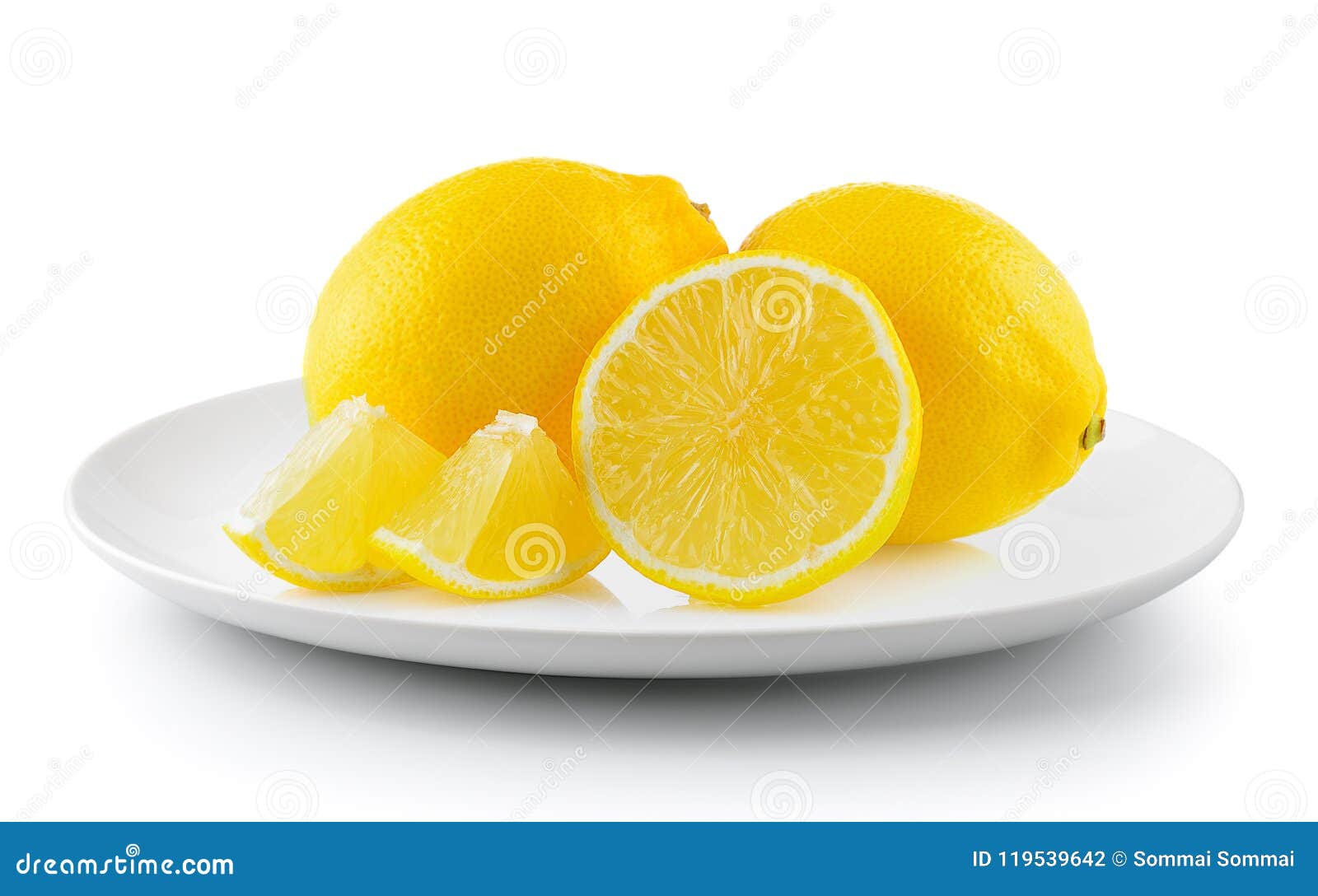 Lemon On The Plate Royalty-Free Stock Image | CartoonDealer.com #230111326