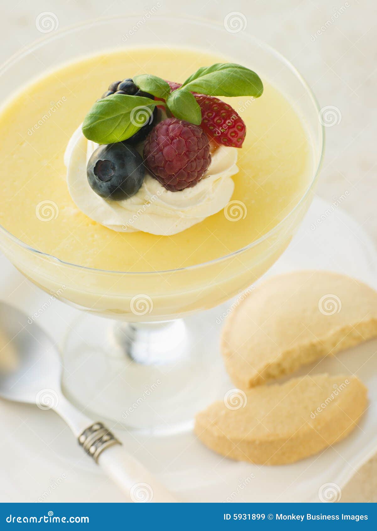 Lemon Posset with Shortbread Biscuits Stock Image - Image of foods ...
